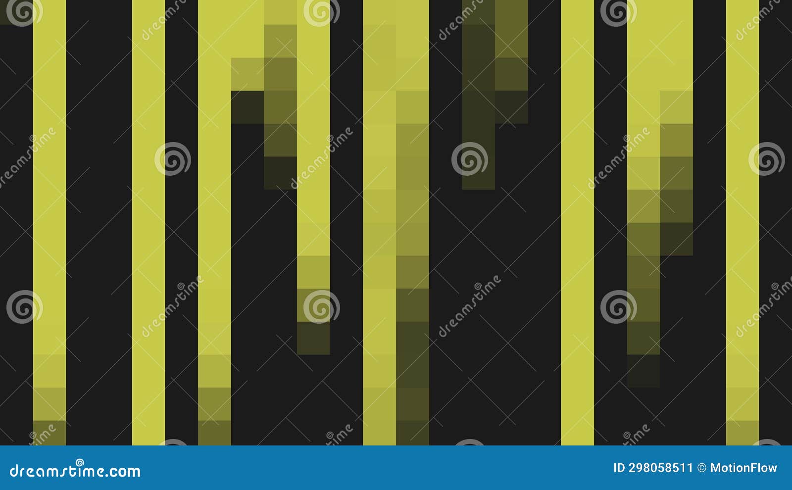 Digital Pixelated Black and Yellow Striped Pattern Stock Video - Video ...