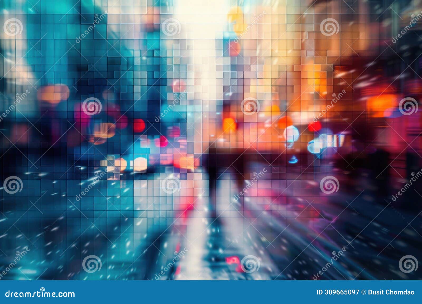 Digital Pixelation Abstract Effect on a Modern Background. Generative ...