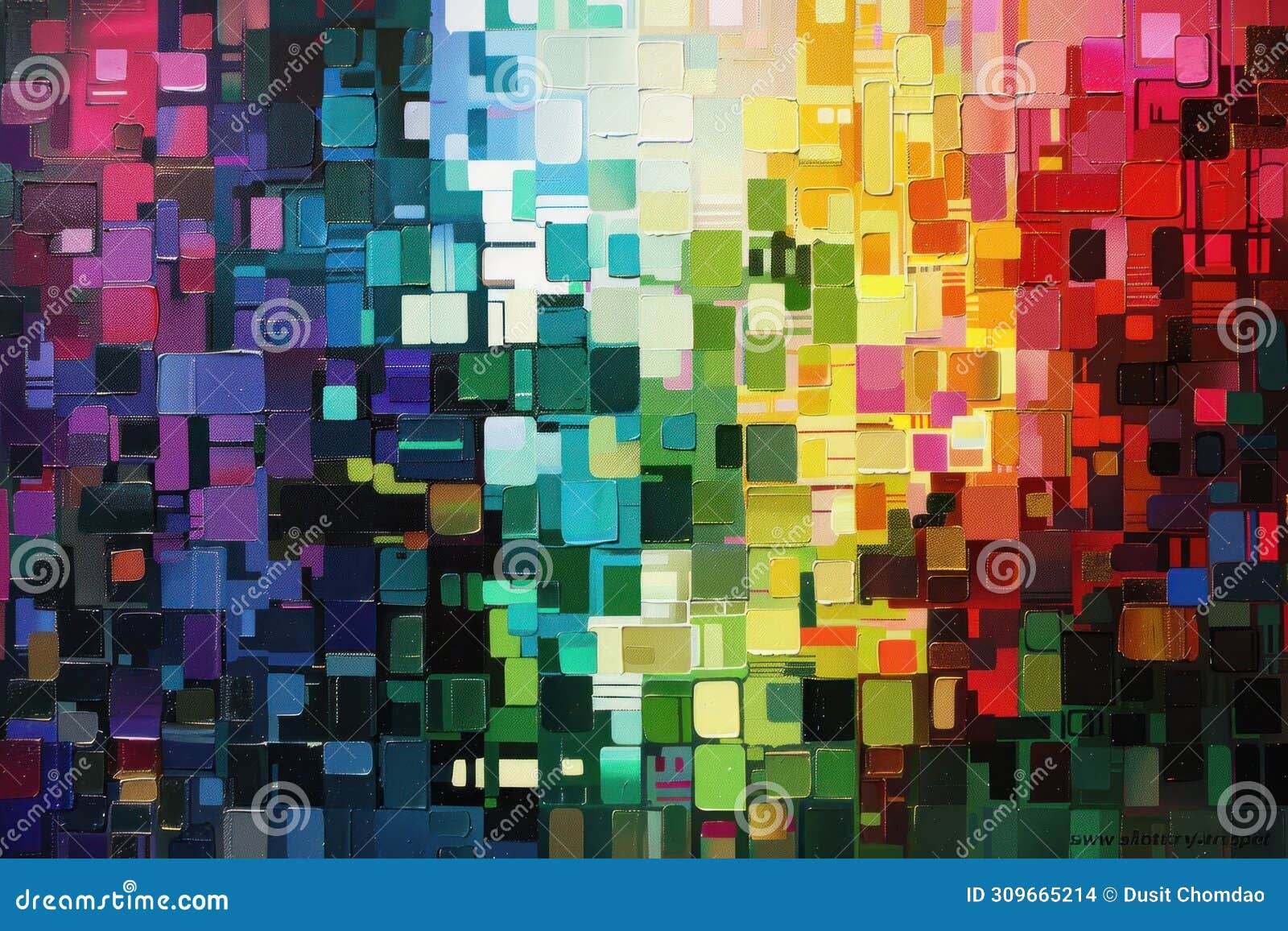 Digital Pixelation Abstract Effect on a Modern Background. Generative ...