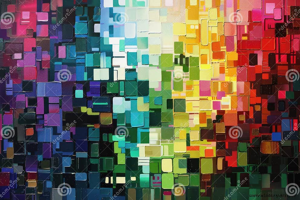 Digital Pixelation Abstract Effect on a Modern Background. Generative ...