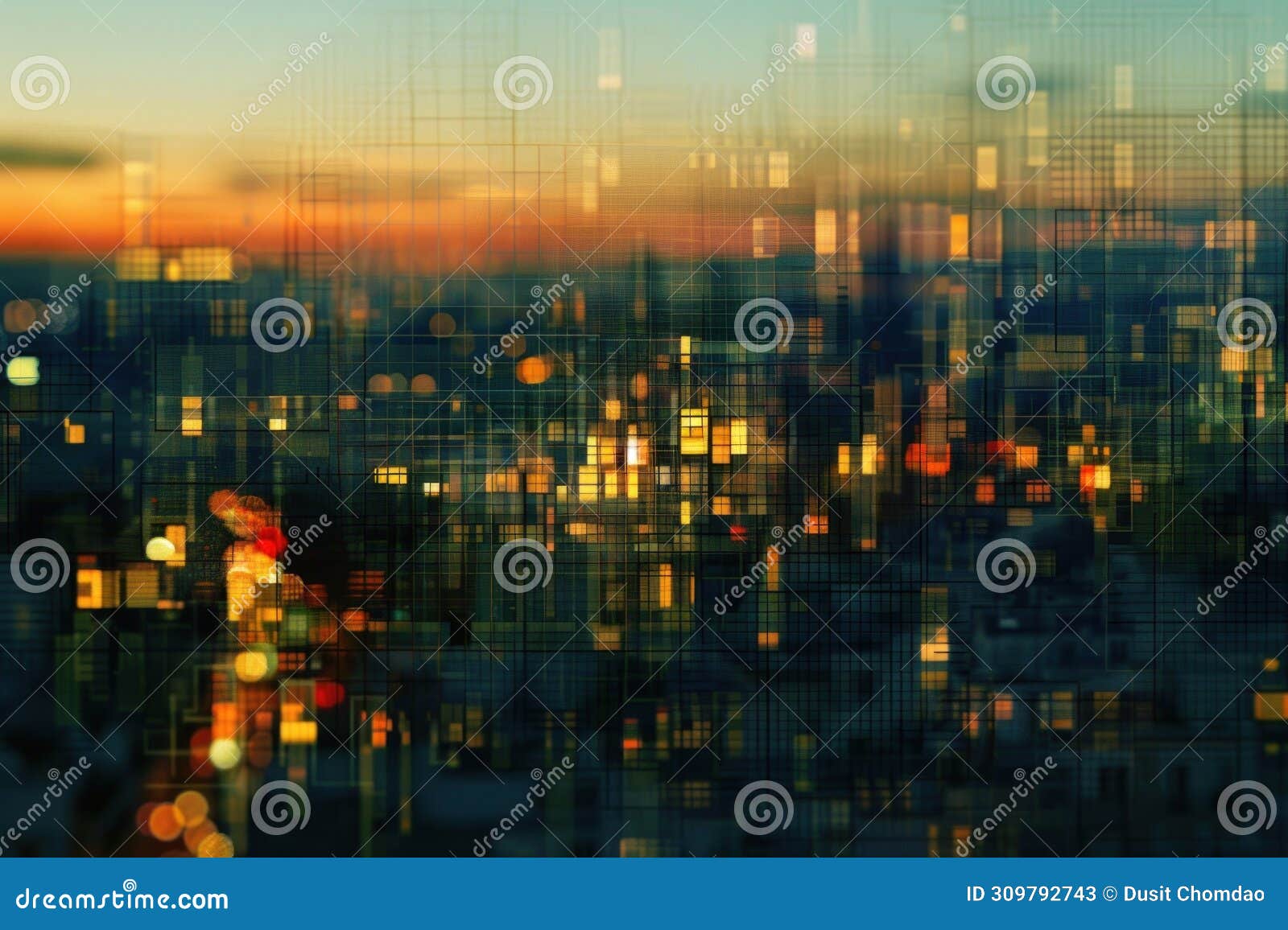 Digital Pixelation Abstract Effect on a Modern Background. Generative ...