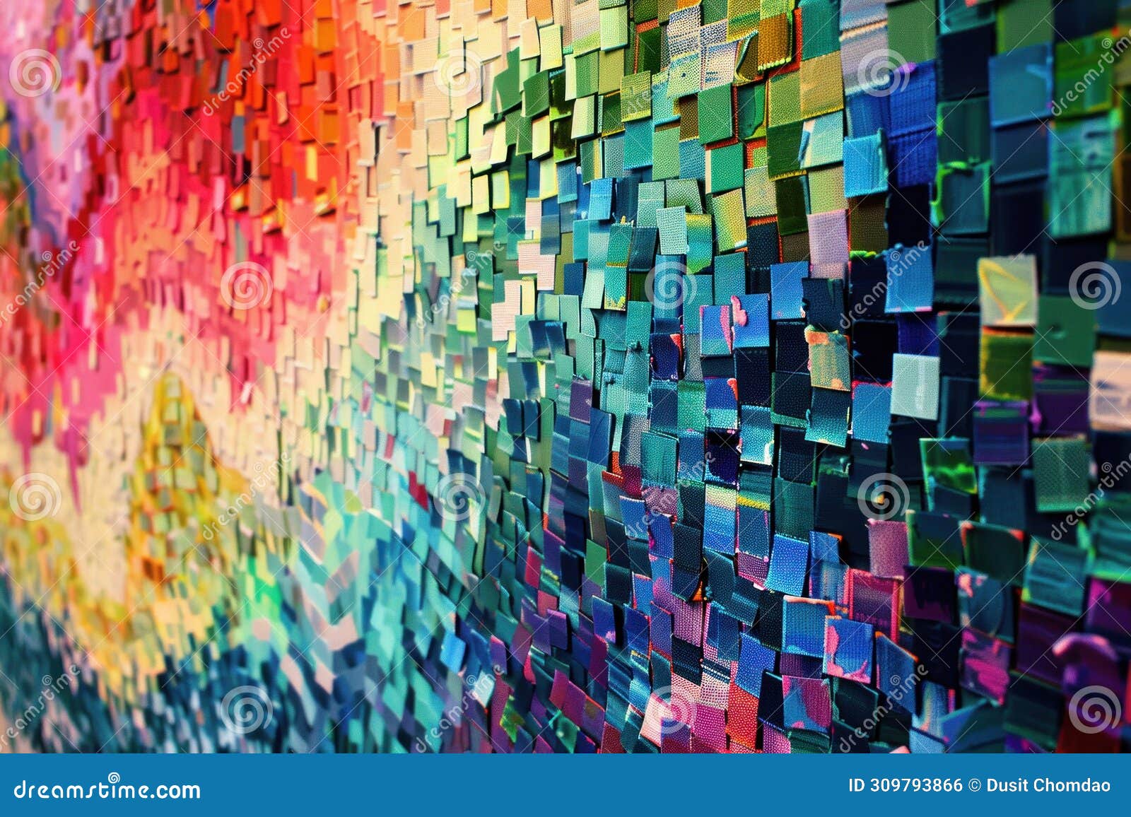 Digital Pixelation Abstract Effect on a Modern Background. Generative ...