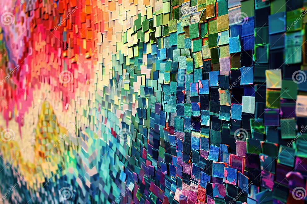 Digital Pixelation Abstract Effect on a Modern Background. Generative ...