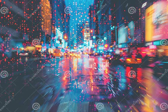 Digital Pixelation Abstract Effect on a Modern Background. Generative ...