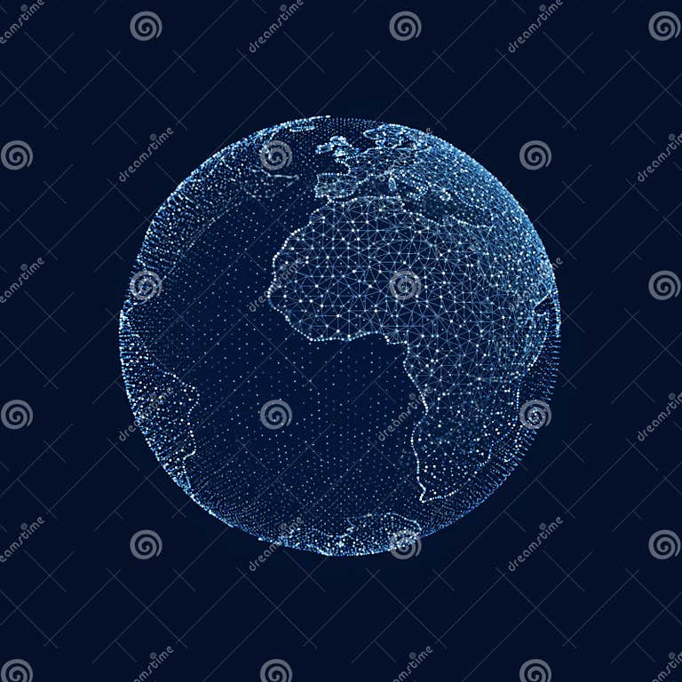 Digital planet earth. stock image. Image of international - 86332367