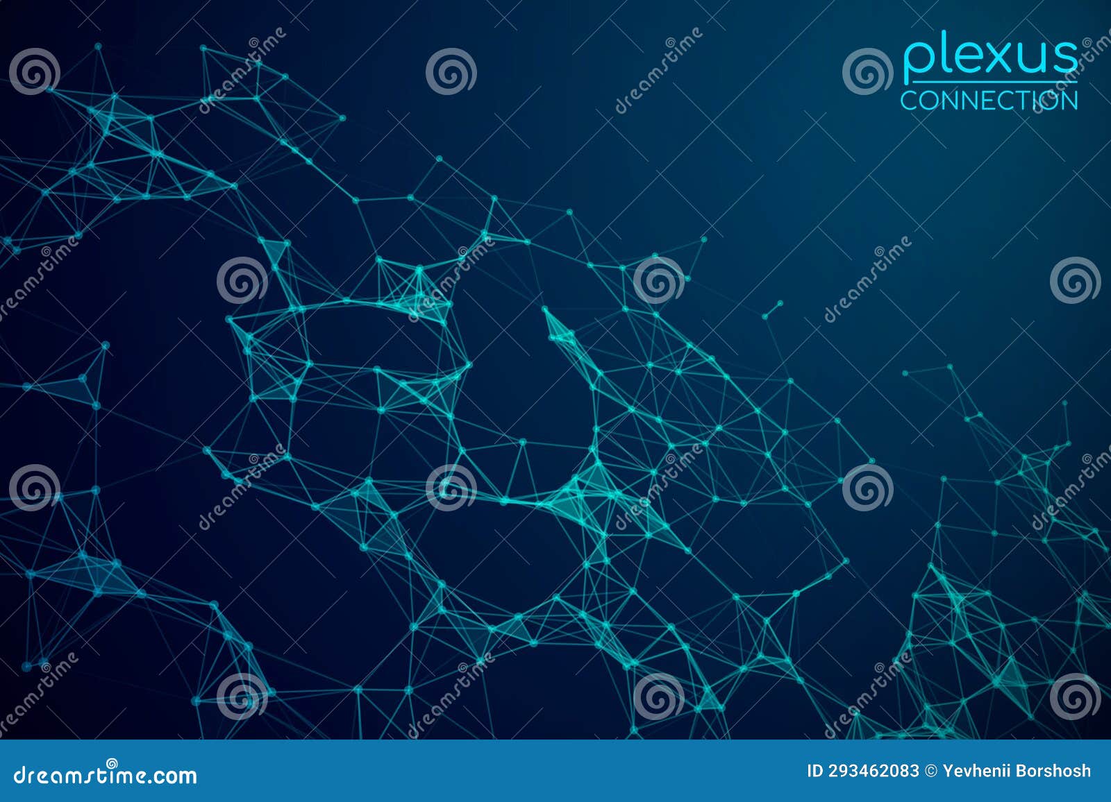 Digital Plexus of Glowing Lines and Dots. Futuristic Digital Background for Science and ...