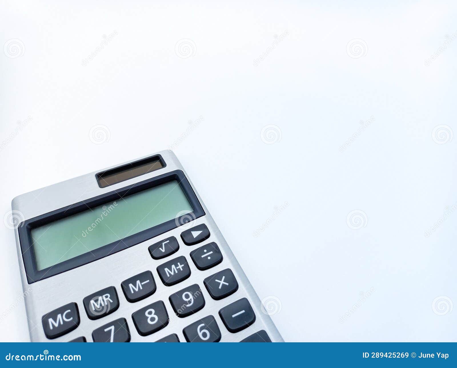 Digital Pocket Calculator Isolated on White Background. Corner Tilted ...