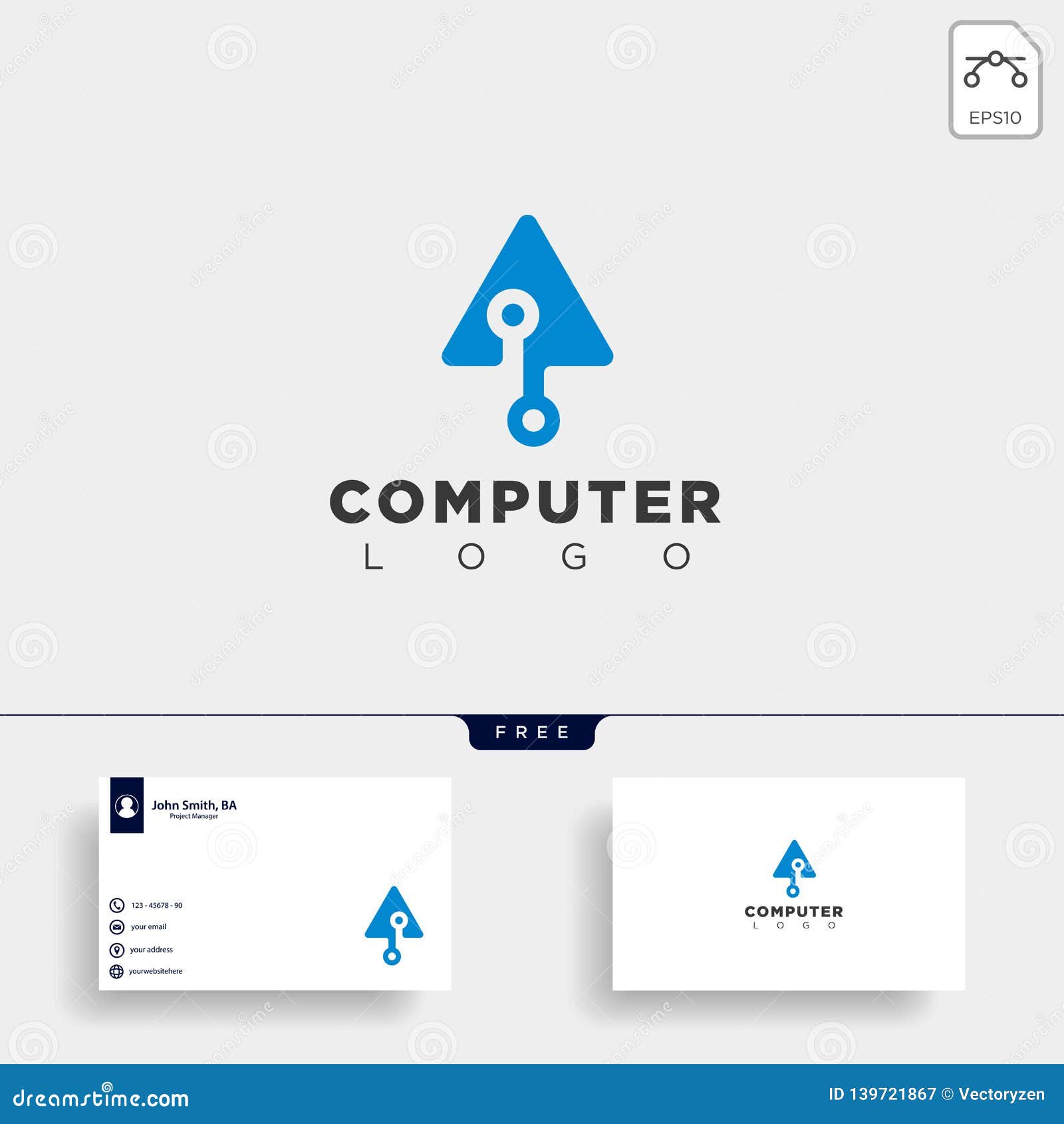 Digital Pointer Technology Creative Logo Template Vector Illustration ...