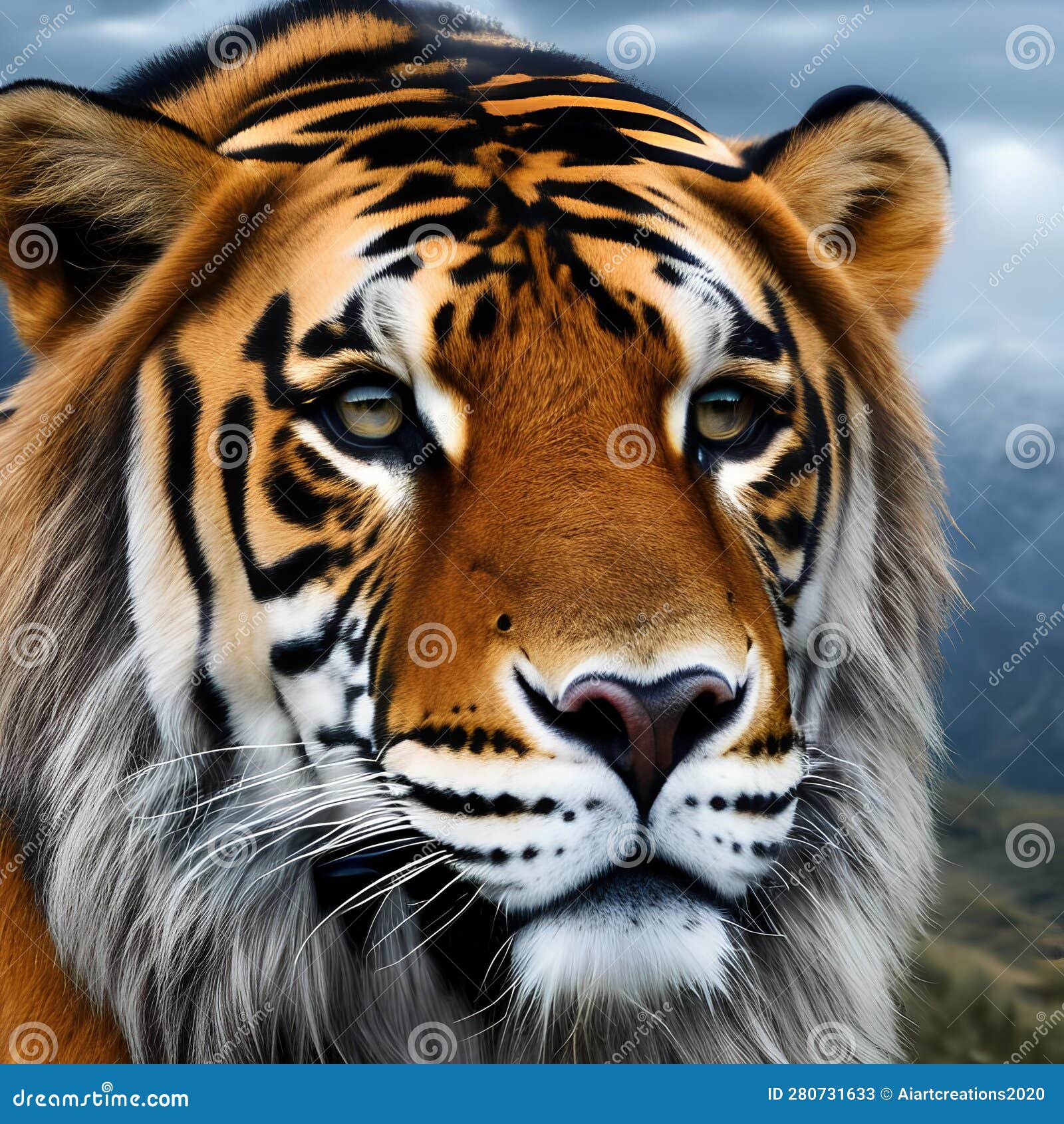 A Digital Portrait of a Mythical Creature, Combining Elements of ...