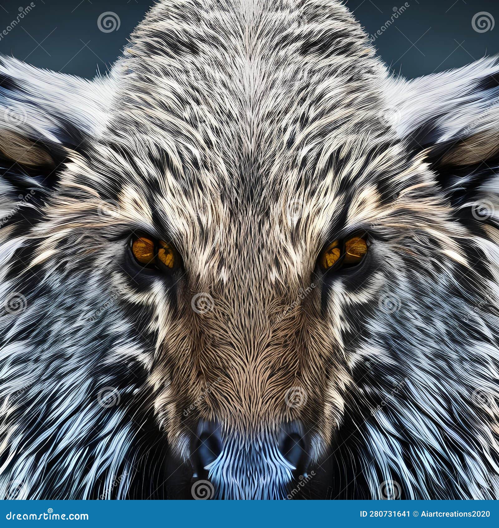 A Digital Portrait of a Mythical Creature, Combining Elements of ...