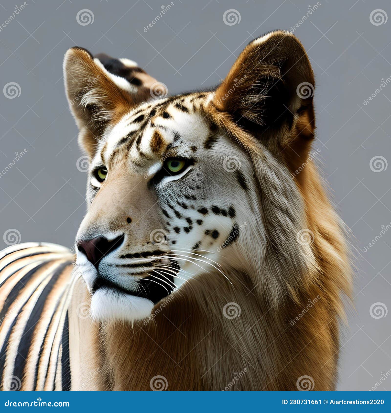 A Digital Portrait of a Mythical Creature, Combining Elements of ...