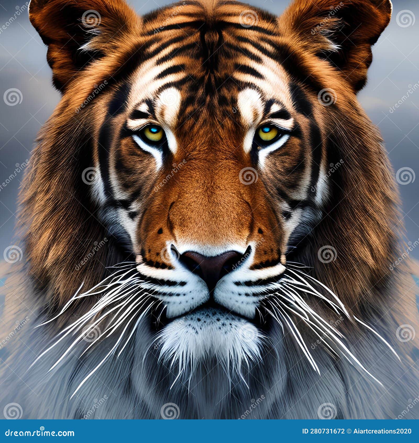 A Digital Portrait of a Mythical Creature, Combining Elements of ...