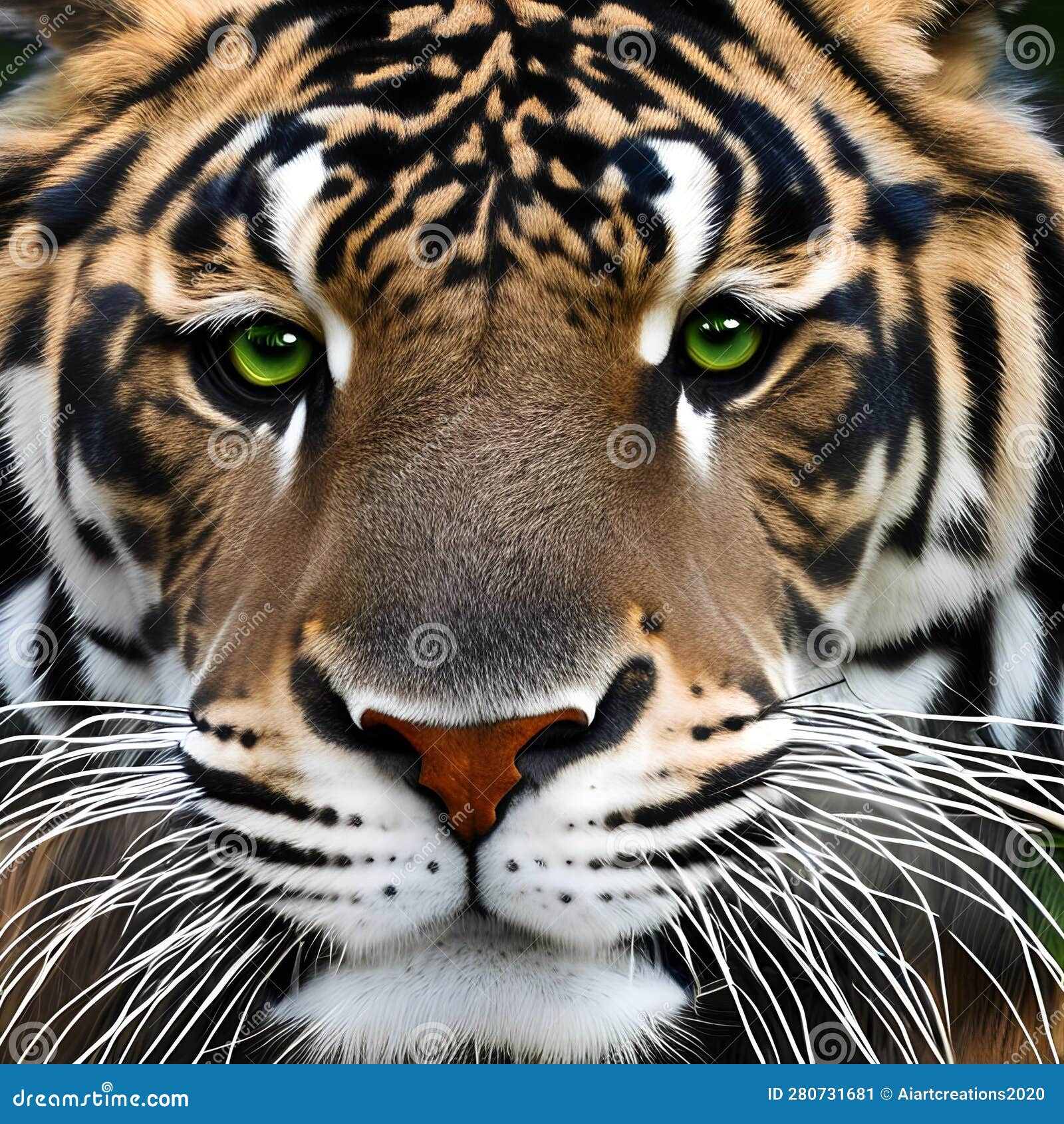 A Digital Portrait Of A Mythical Creature, Combining Elements Of ...