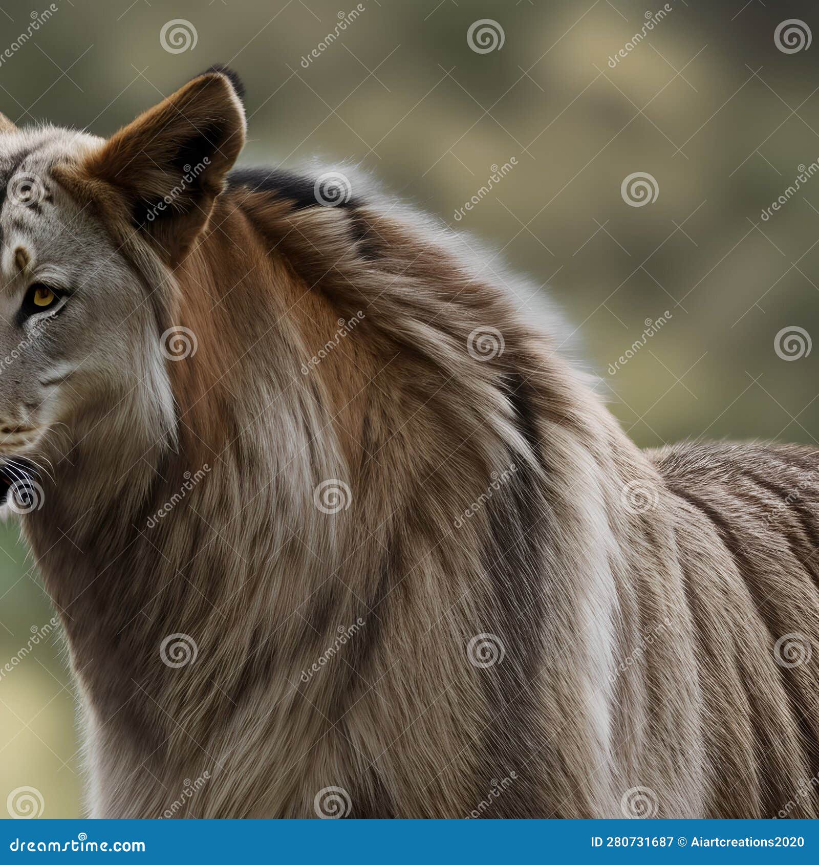 A Digital Portrait of a Mythical Creature, Combining Elements of ...