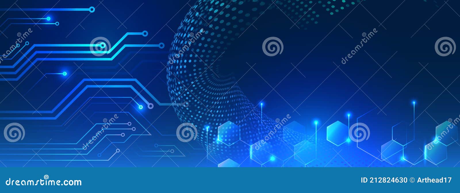 Digital Poster Templates. Technology or Science Design. Vector Banner ...