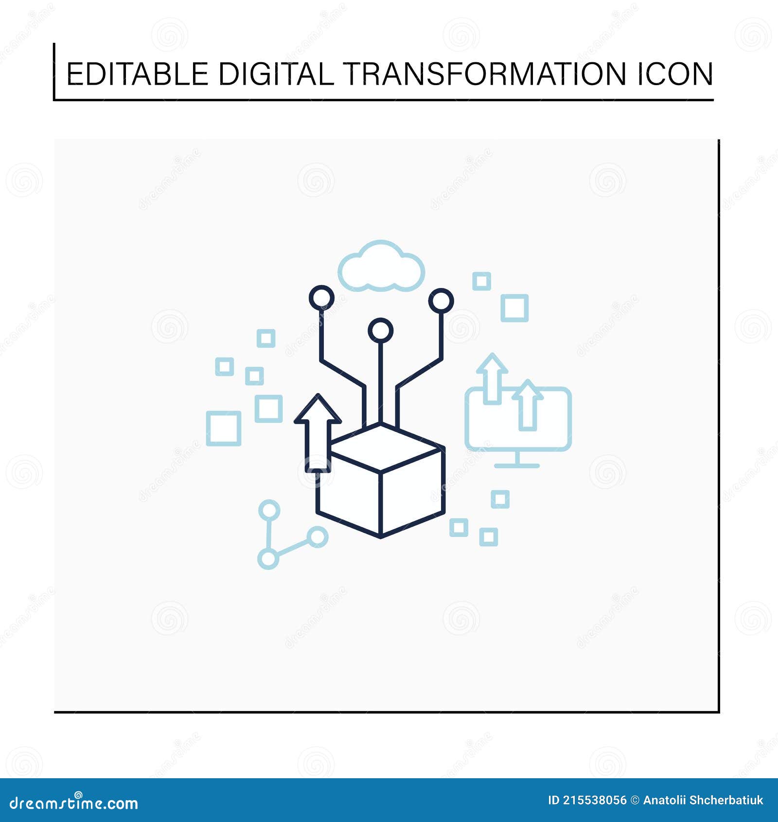 Digital Potential Line Icon Stock Vector - Illustration of digital ...