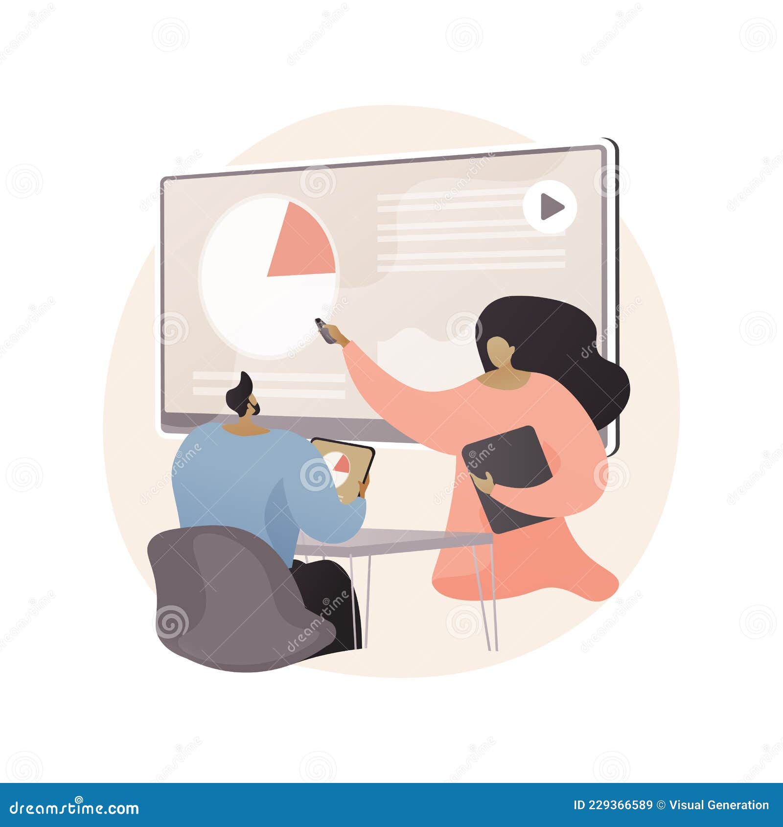 Digital Presentation Abstract Concept Vector Illustration. Stock Vector ...