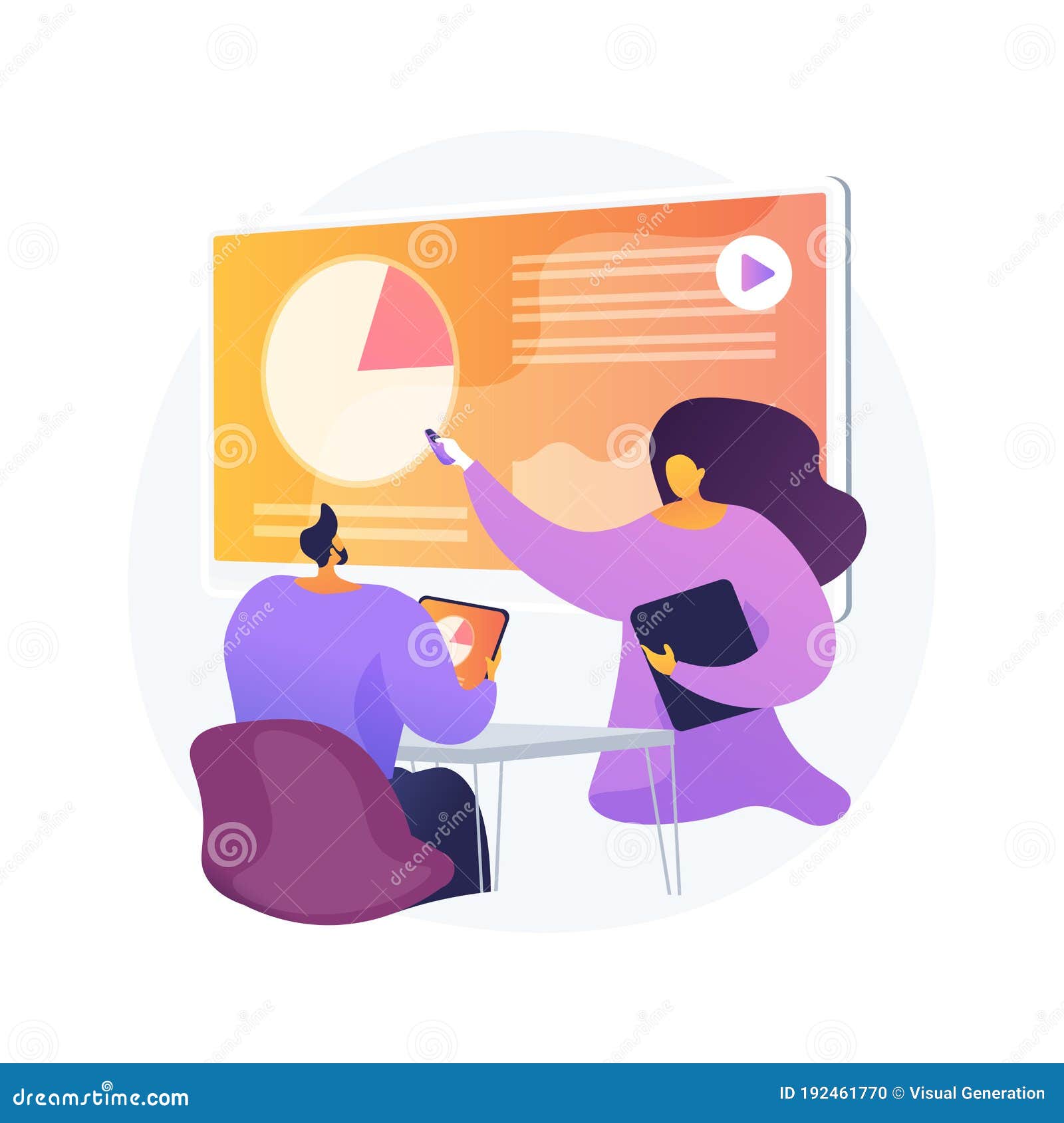 Digital Presentation Abstract Concept Vector Illustration. Stock Vector ...