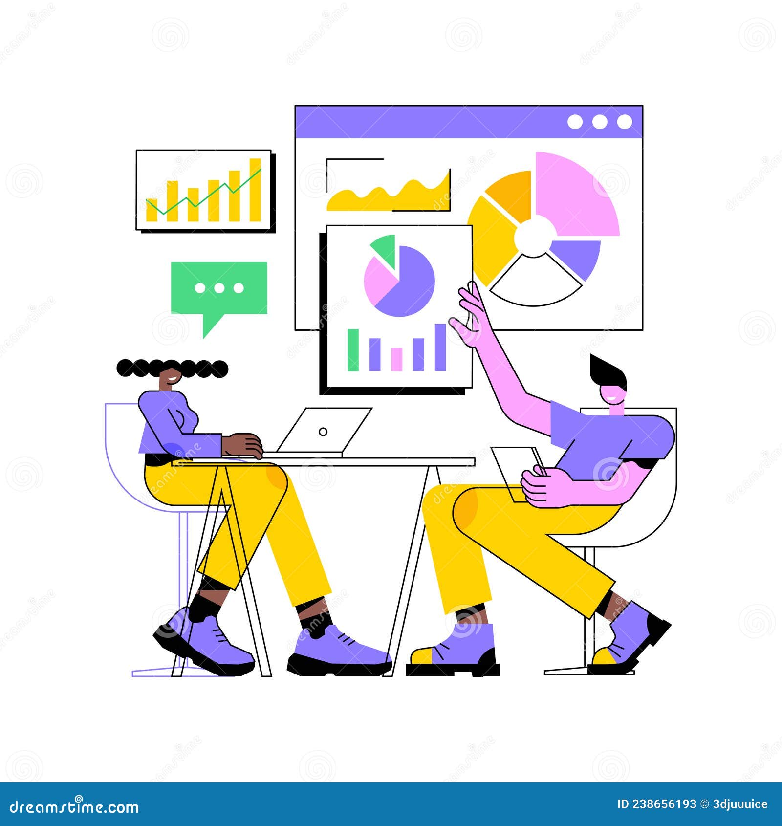 Digital Presentation Abstract Concept Vector Illustration. Stock ...