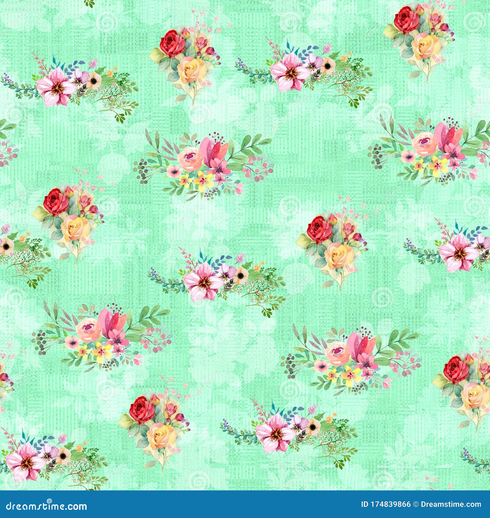 Digital Print Flower Pattern Design Stock Illustration - Illustration ...
