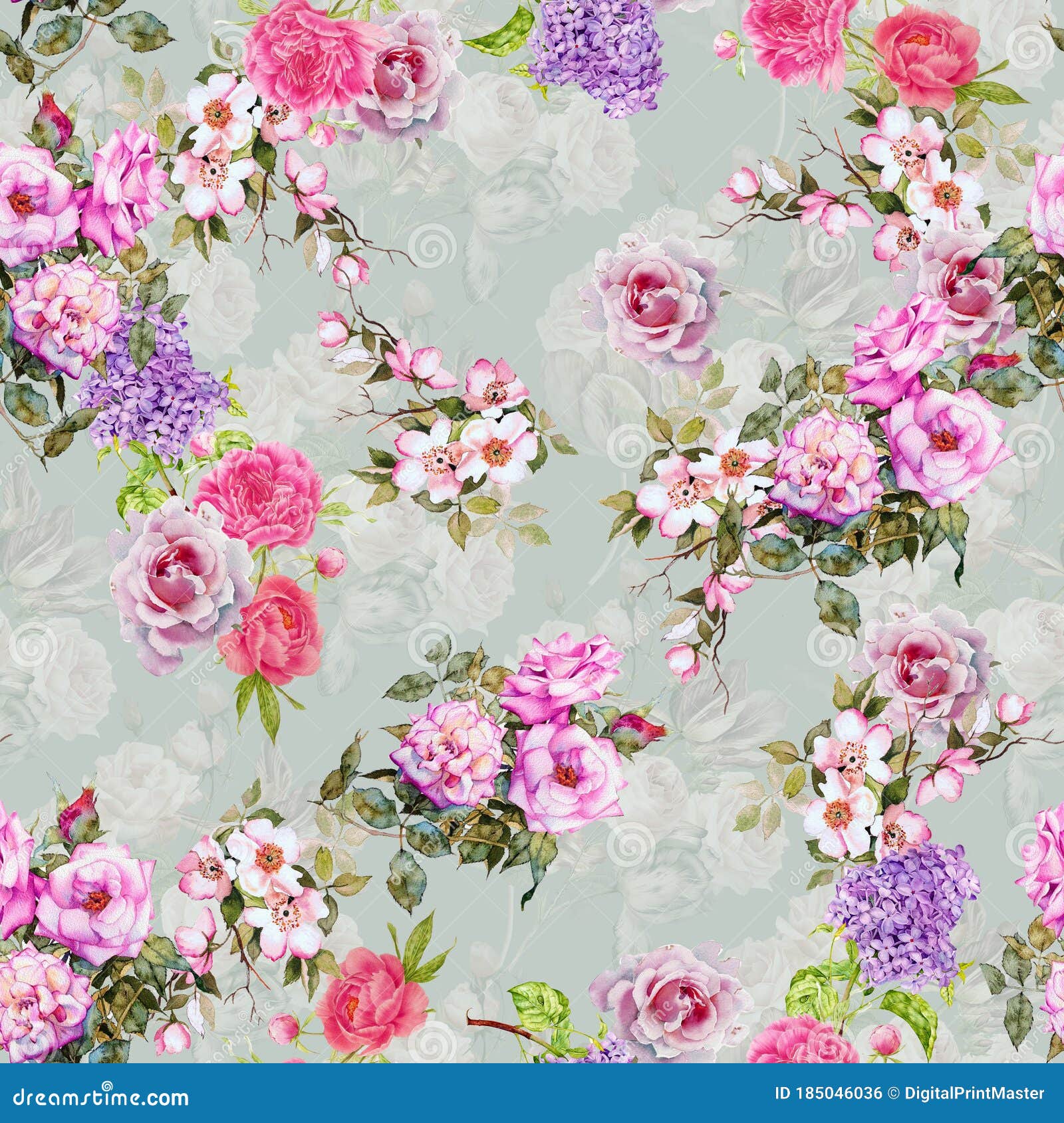 Digital Print Pattern Design, Seamless Pattern for Garment Stock ...