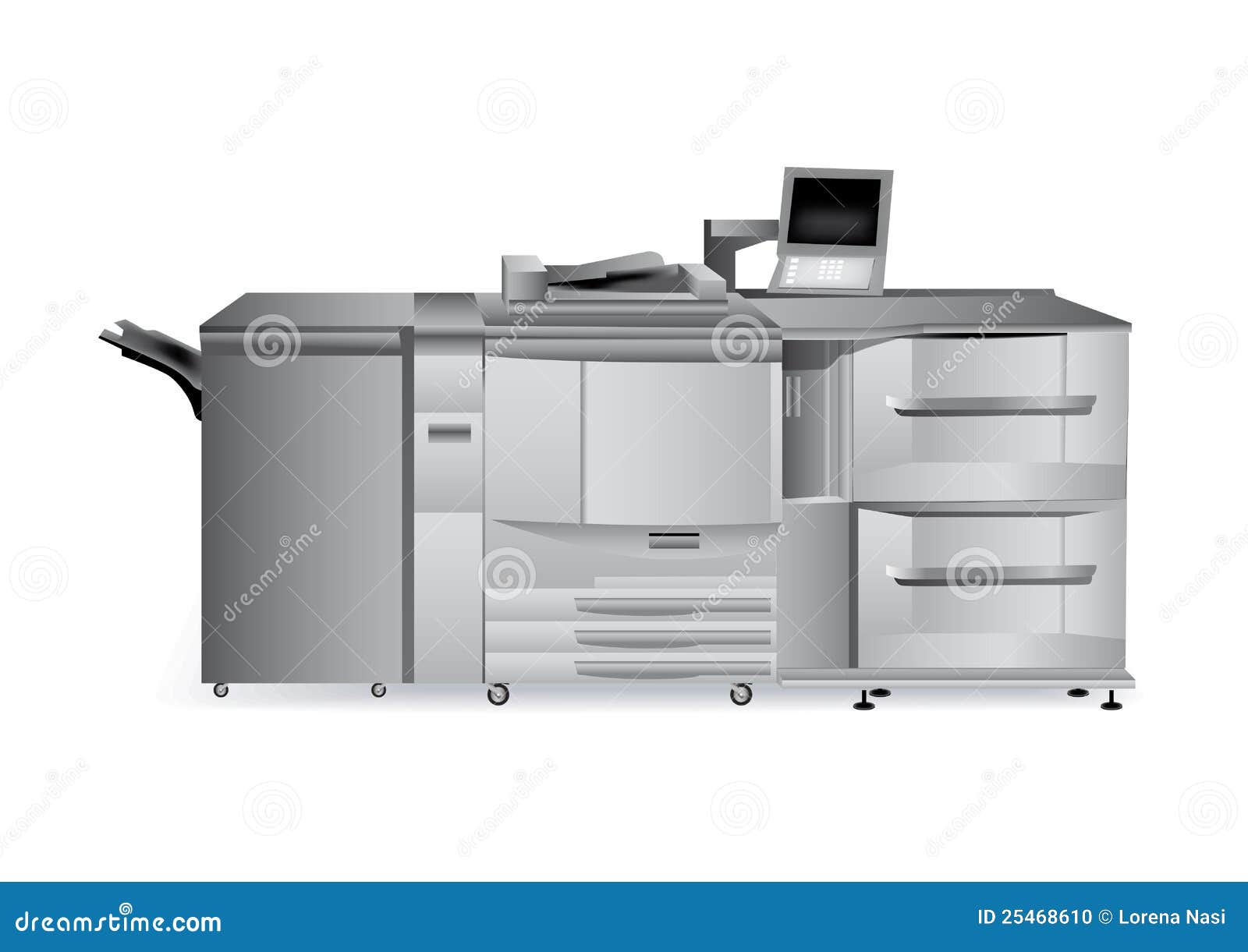 Digital printer stock vector. Illustration of industry - 25468610