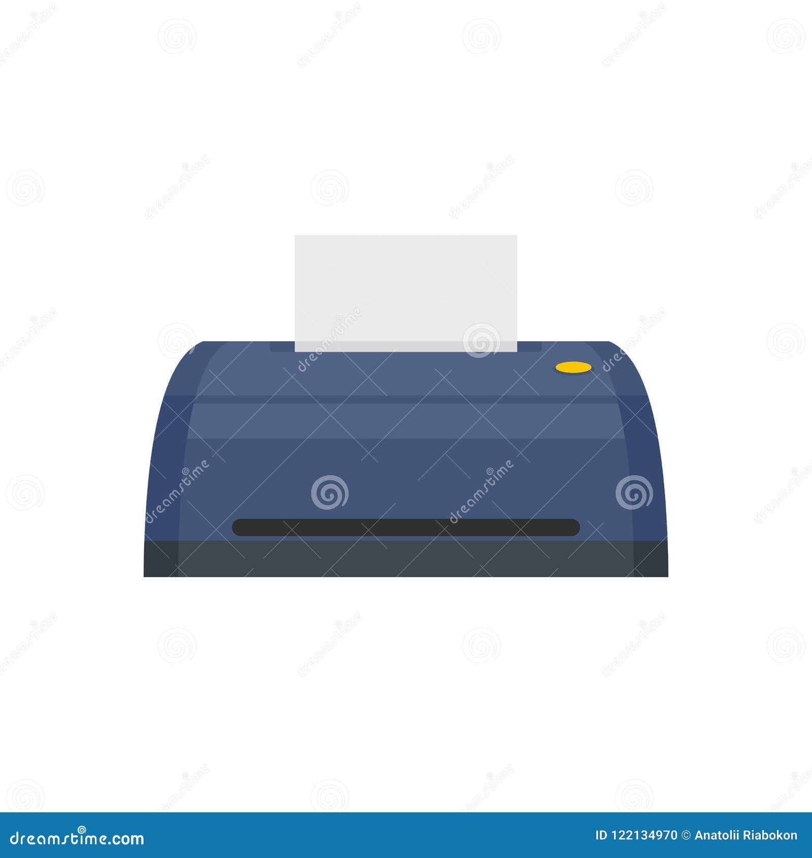Digital Printer Icon, Flat Style Stock Vector - Illustration of ...