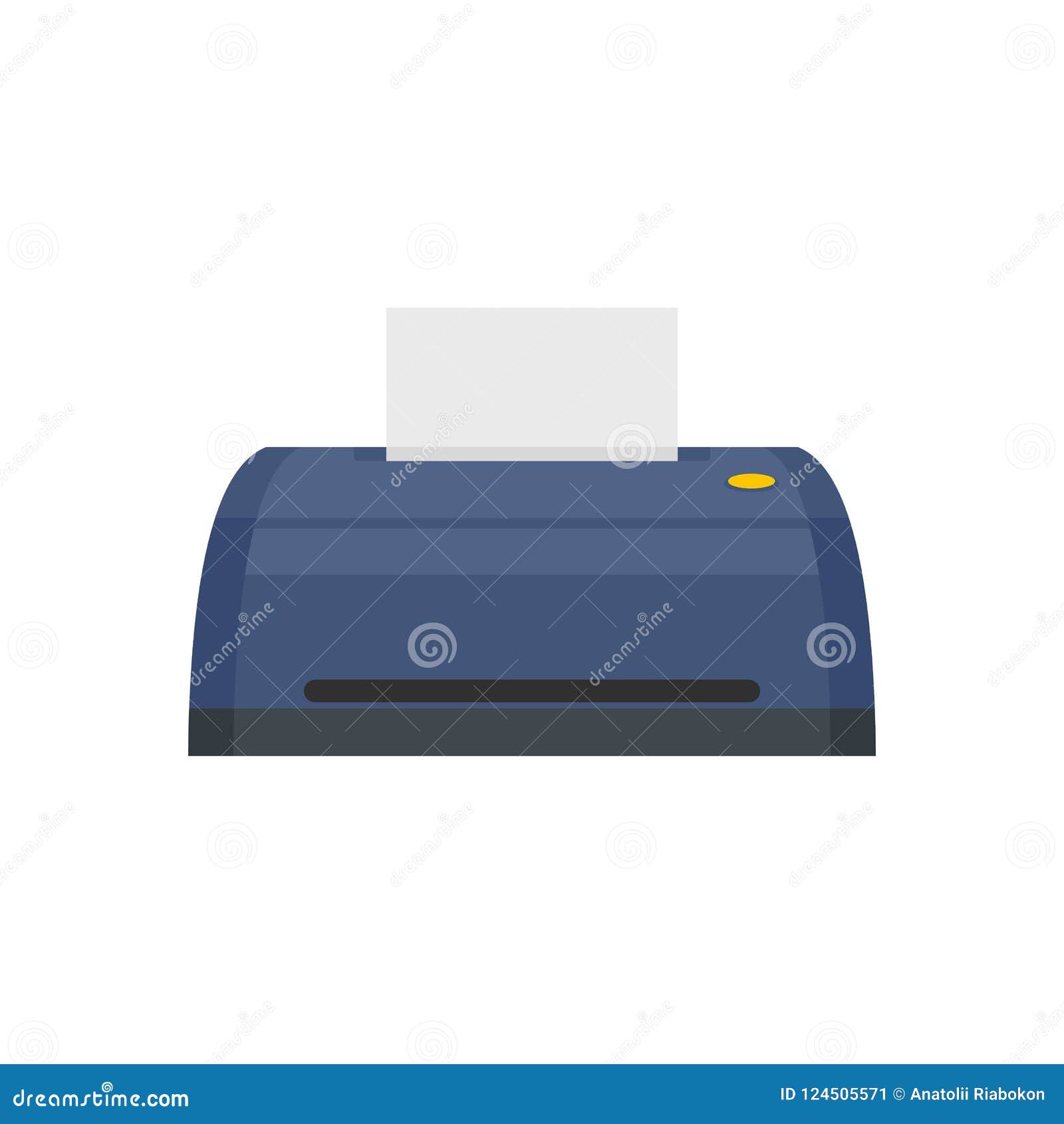 Digital Printer Icon, Flat Style Stock Illustration - Illustration of ...