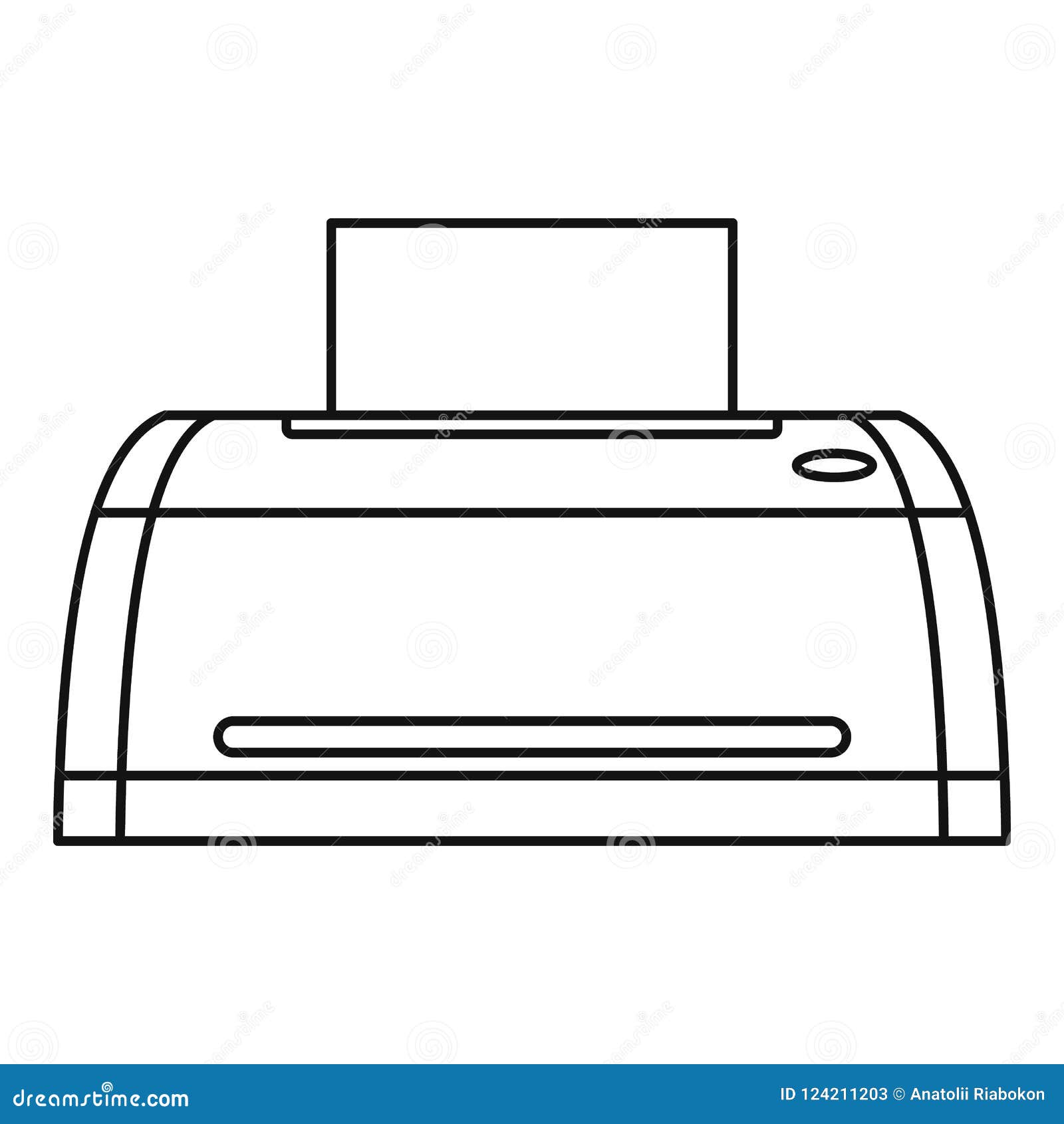 Digital Printer Icon, Outline Style Stock Illustration - Illustration ...