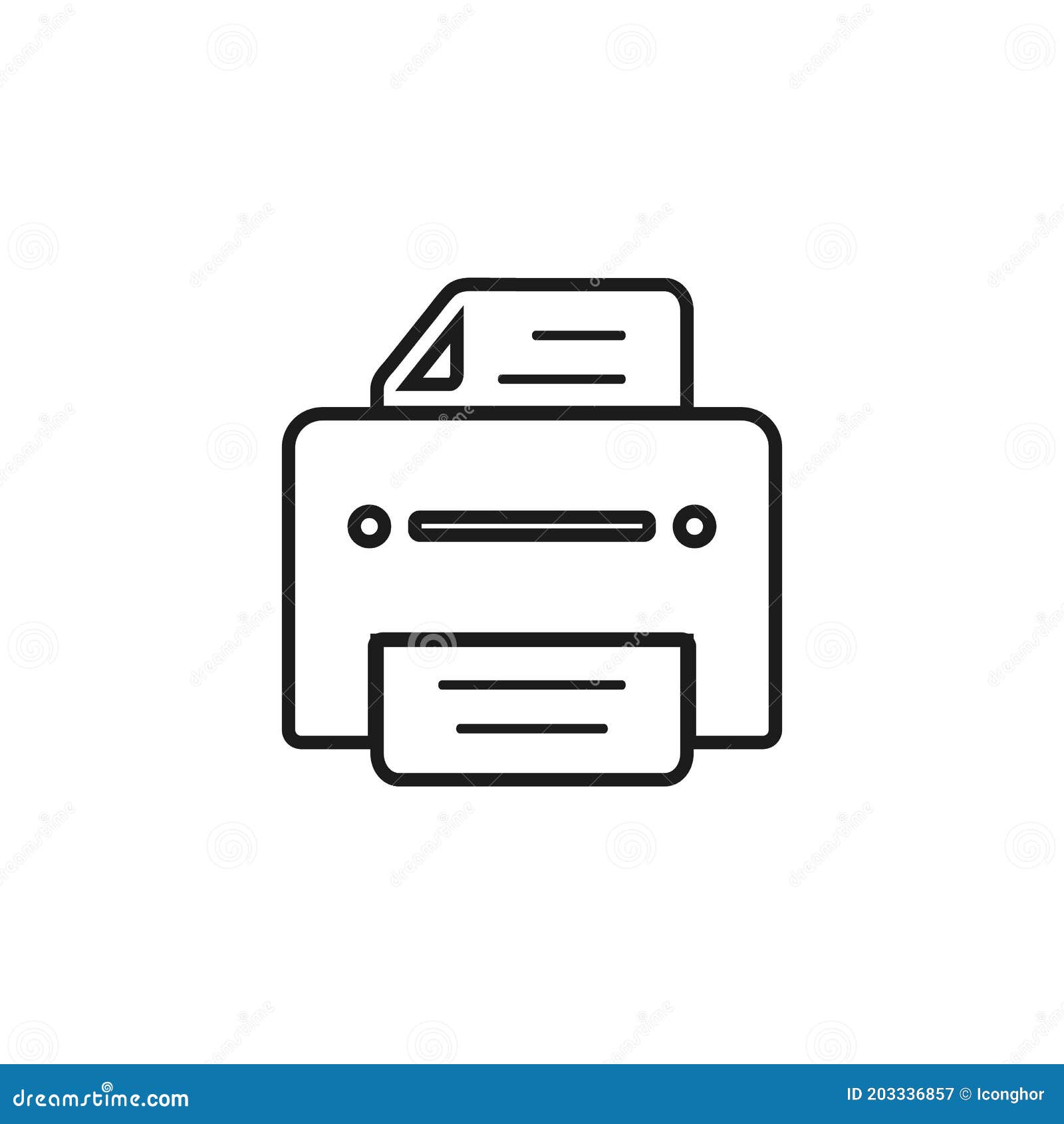 Digital Printer Line Icon. stock vector. Illustration of graphic ...