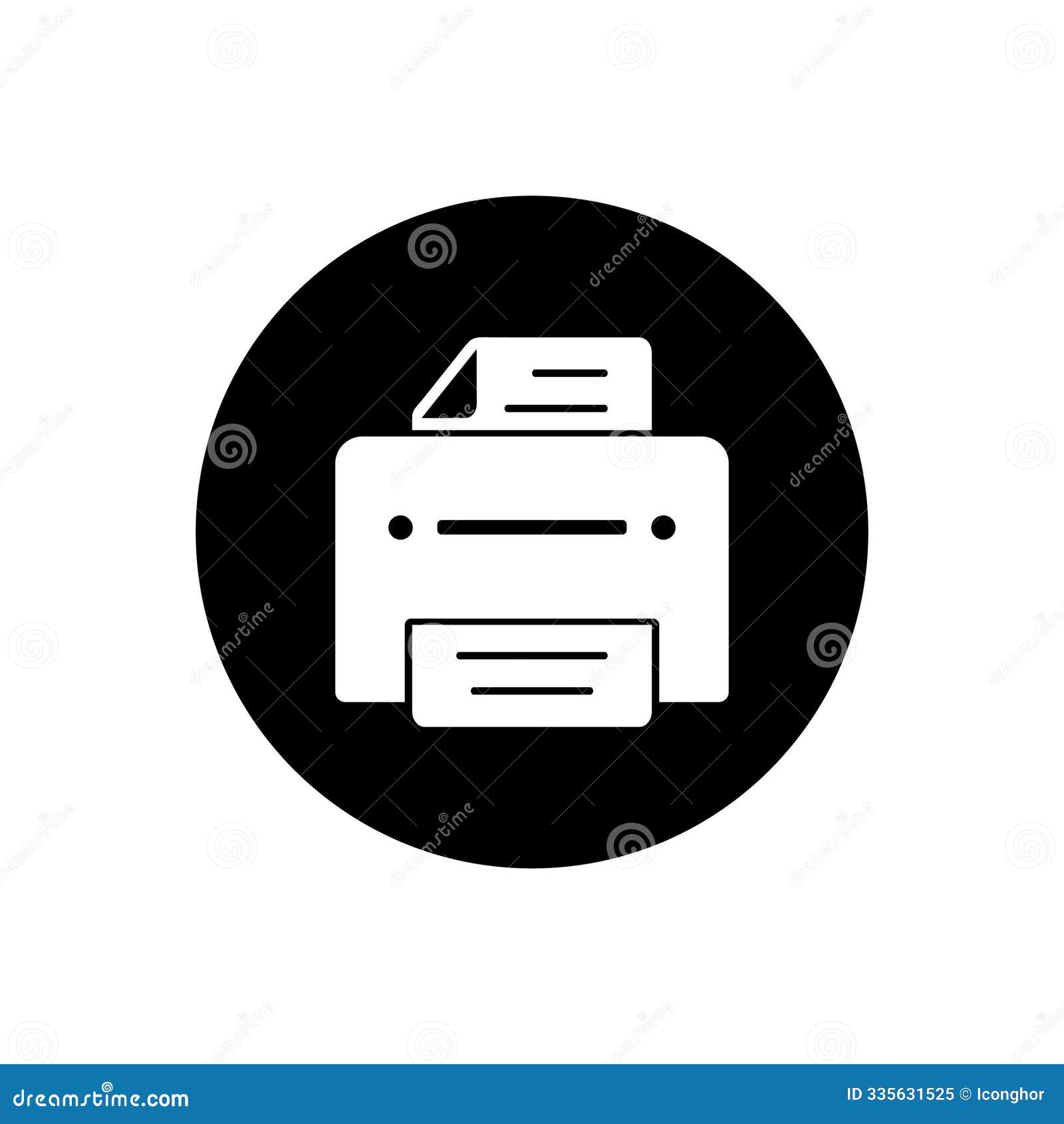 Digital Printer Machine Button Icon. Editable Vector EPS Symbol Stock ...
