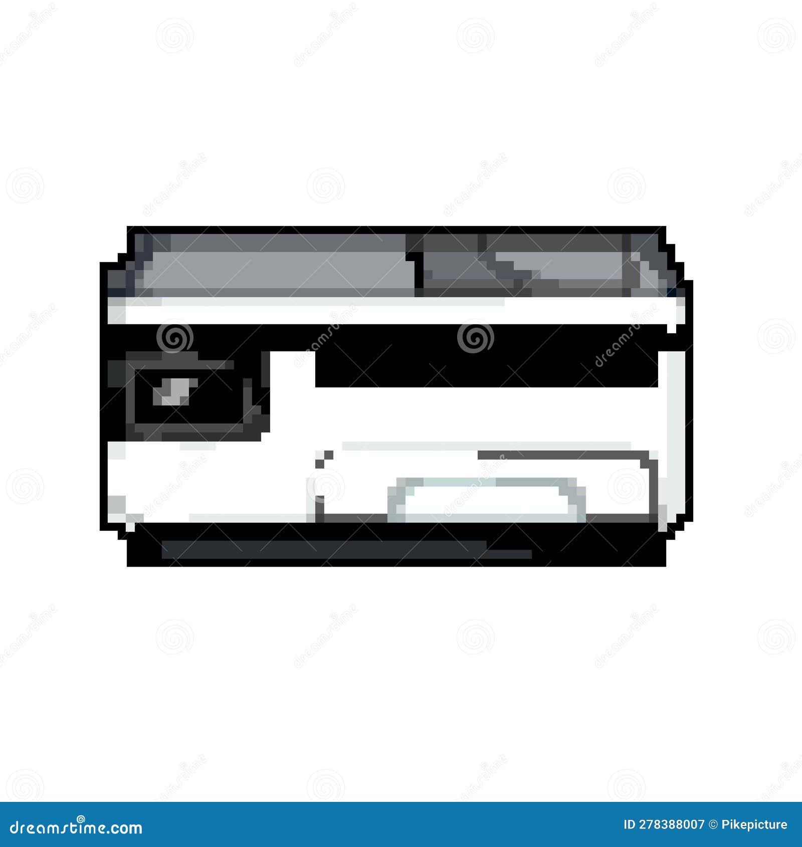 Digital Printer Paper Game Pixel Art Vector Illustration Stock Vector ...