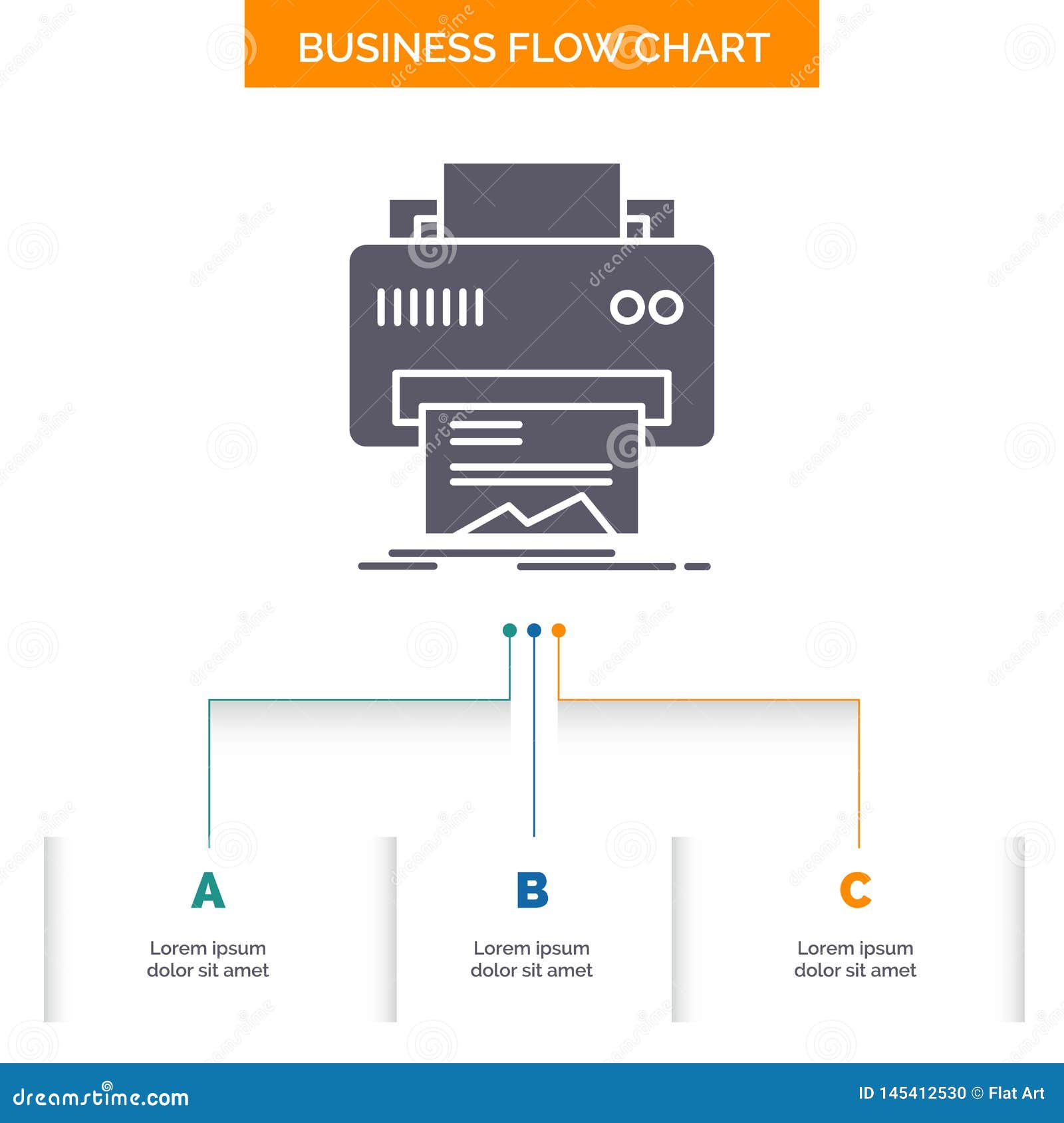 Digital, Printer, Printing, Hardware, Paper Business Flow Chart Design ...