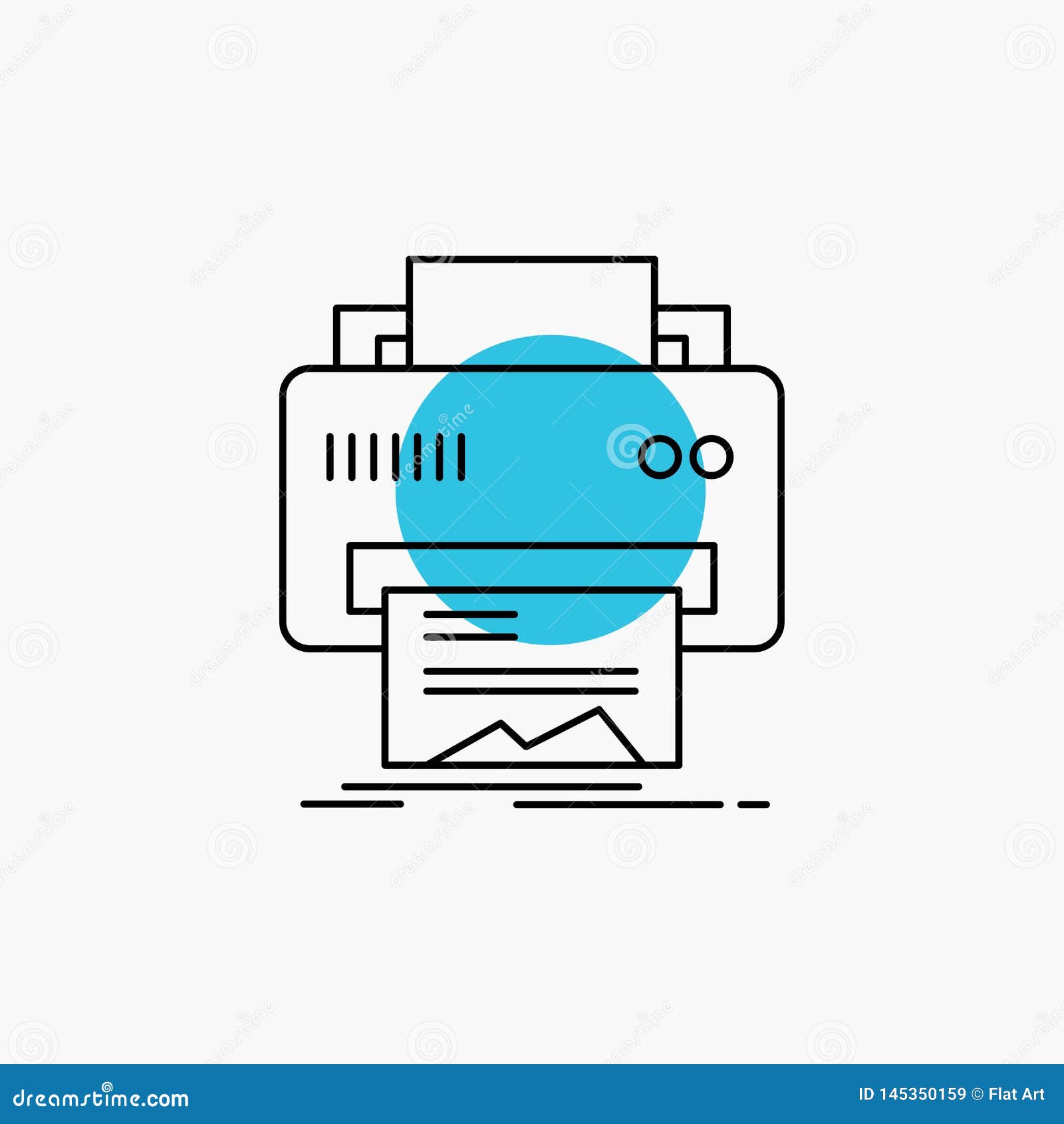 Digital, Printer, Printing, Hardware, Paper Line Icon Stock Vector ...