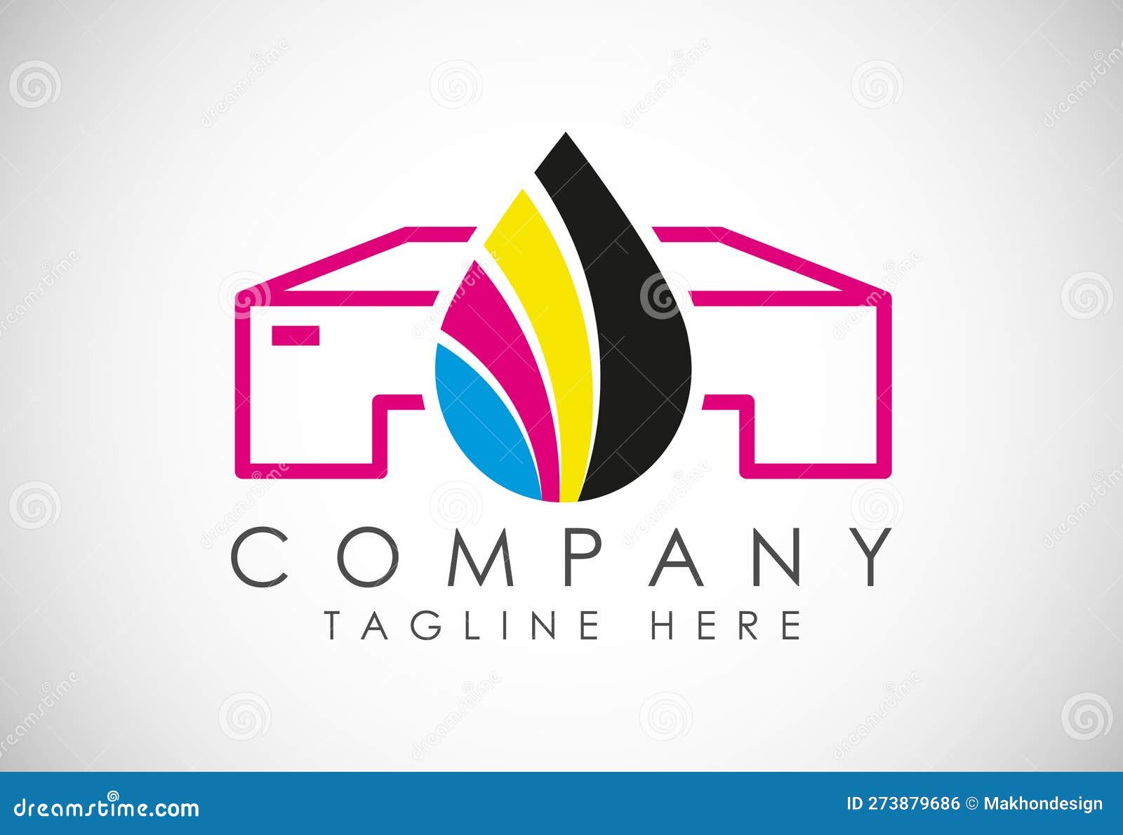 Digital Printing Logo Design Template. Logo for Print Shop Polygraph ...