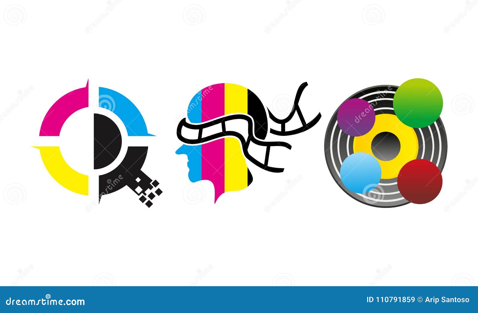 Digital Printing Template Set Stock Vector - Illustration of pink ...