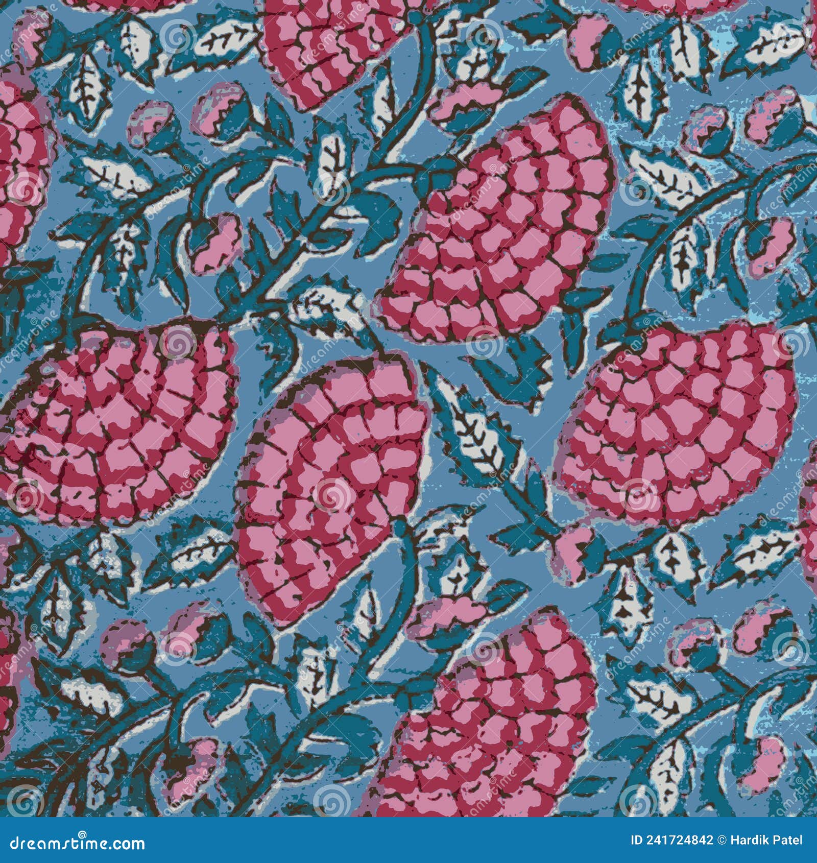 Digital Printing Textile Pattern Wallpaper Design Stock Illustration ...