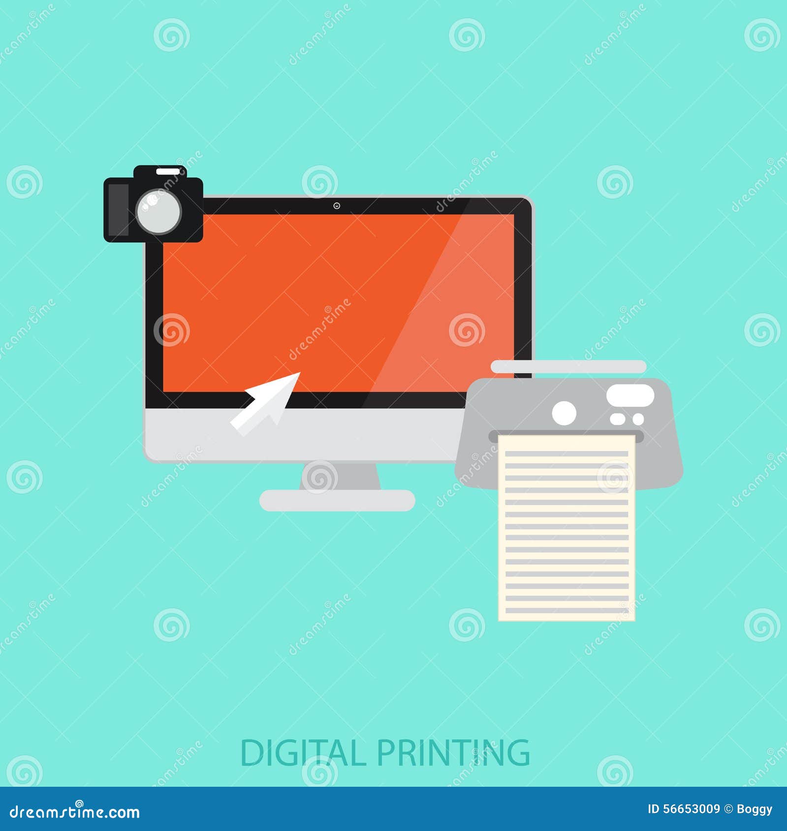 Digital printing stock vector. Illustration of publication - 56653009