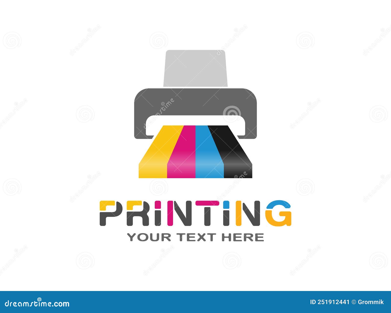 Digital Printing. Vector Template for a Logo, Sticker or Sticker for ...