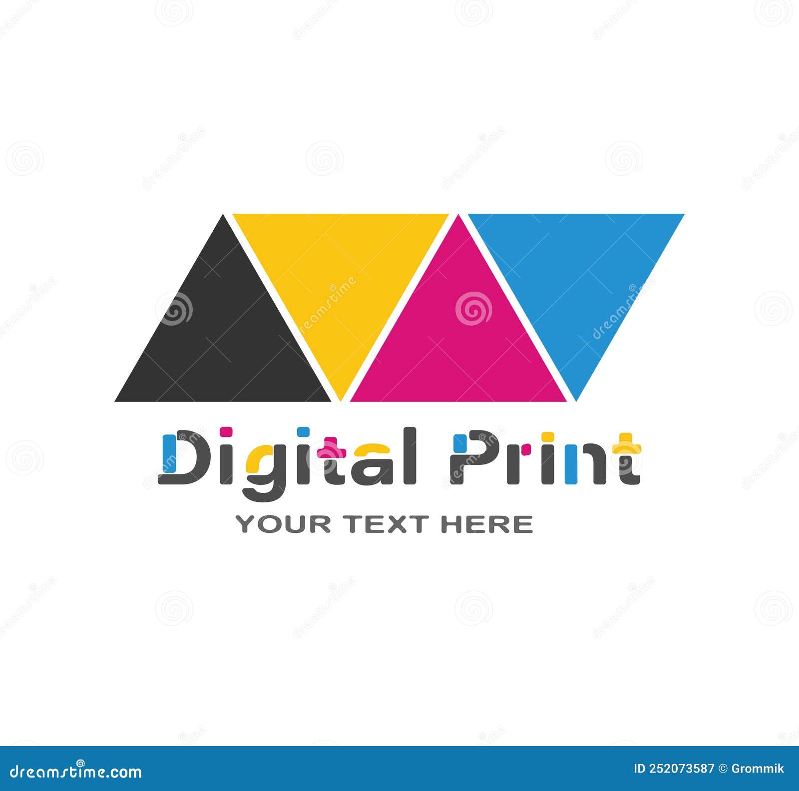 Digital Printing. Vector Template for a Logo, Sticker or Sticker for ...