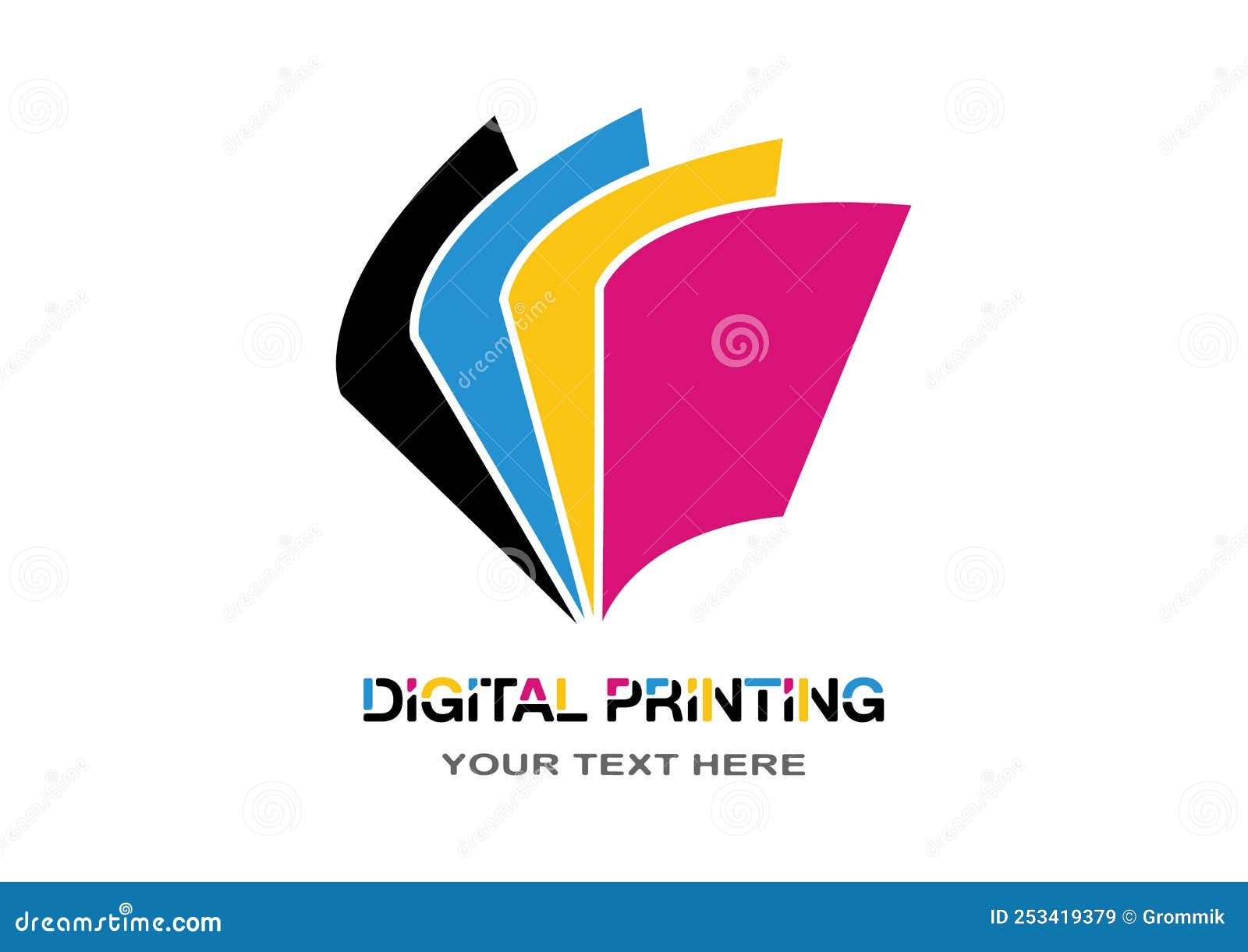 Digital Printing. Vector Template for a Logo, Sticker or Sticker for ...