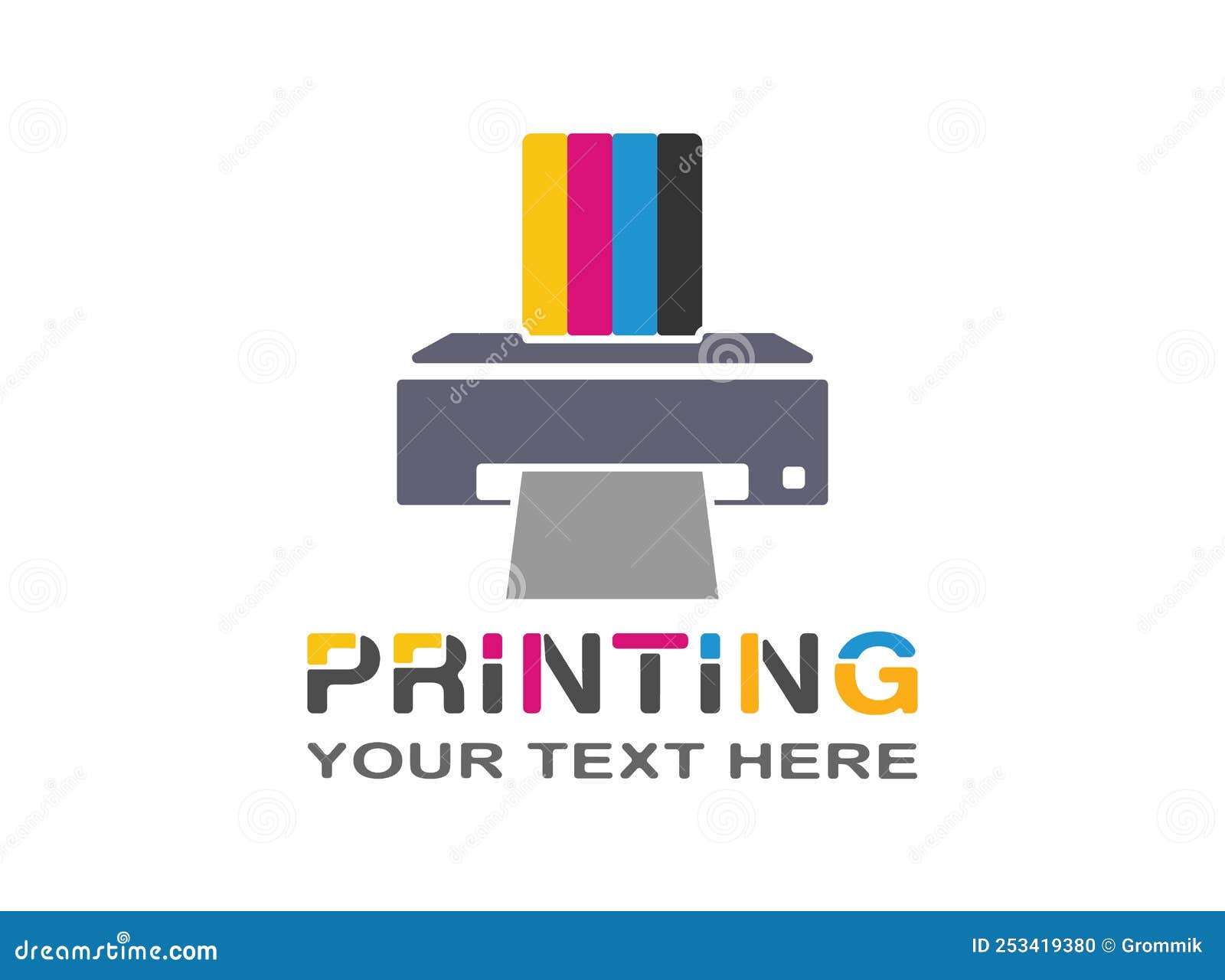 Digital Printing. Vector Template for a Logo, Sticker or Sticker for ...