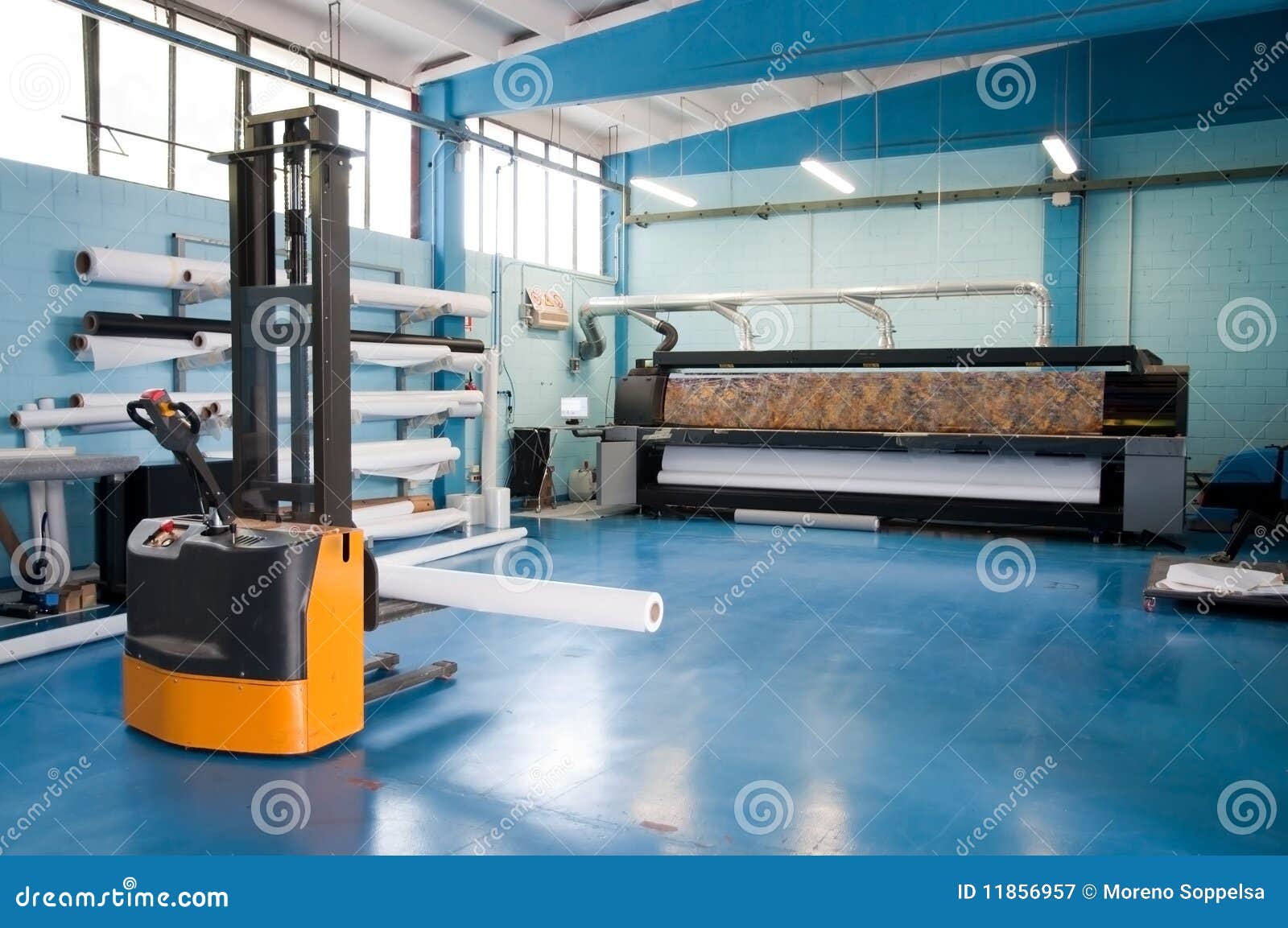 Digital Printing - Wide Format Press Stock Image - Image of ...