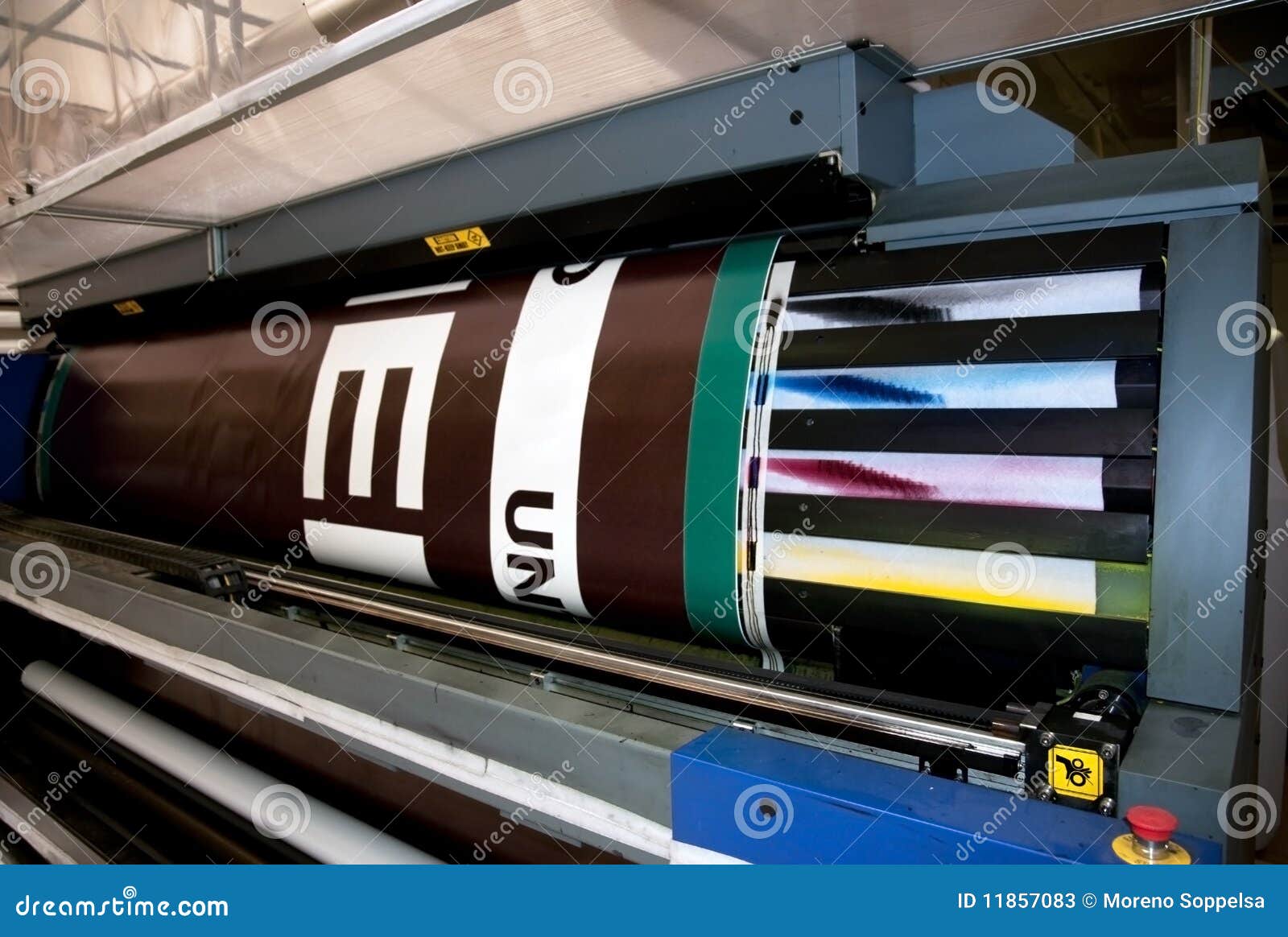 Digital Printing - Wide Format Press Stock Image - Image of format ...