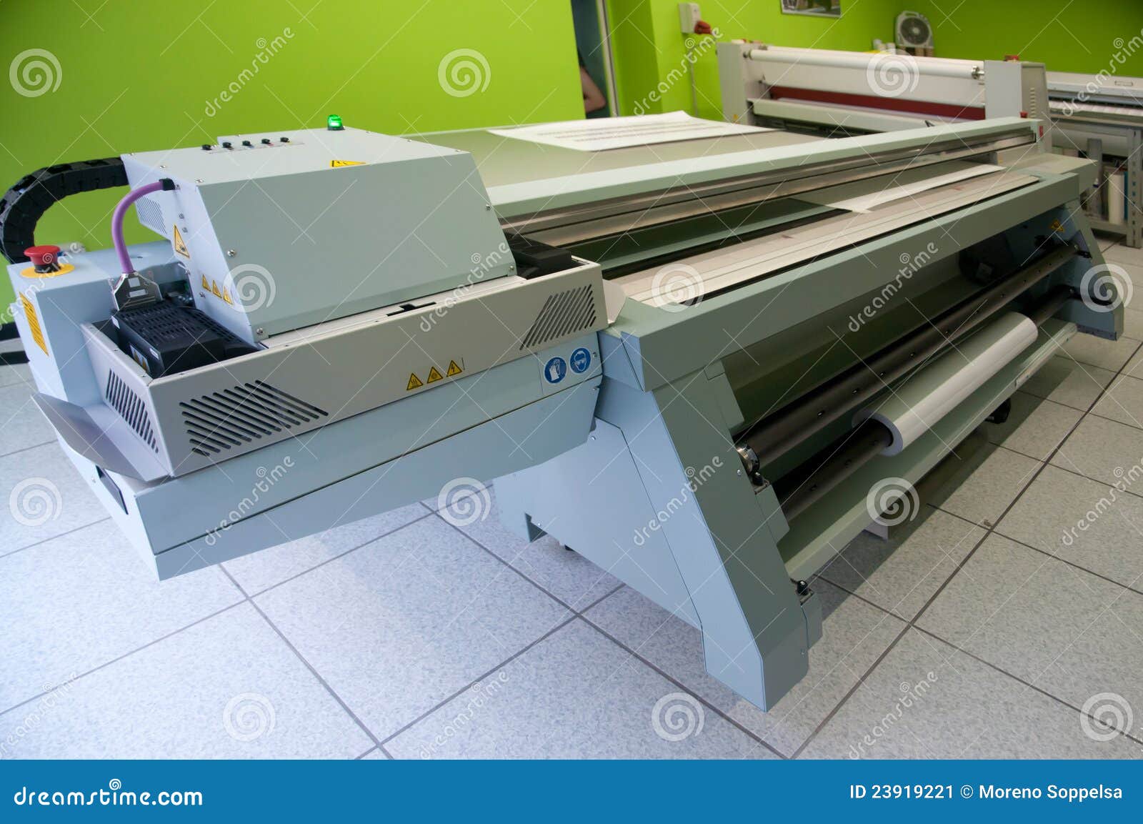 Digital Printing - Wide Format Printer Stock Image - Image of ...