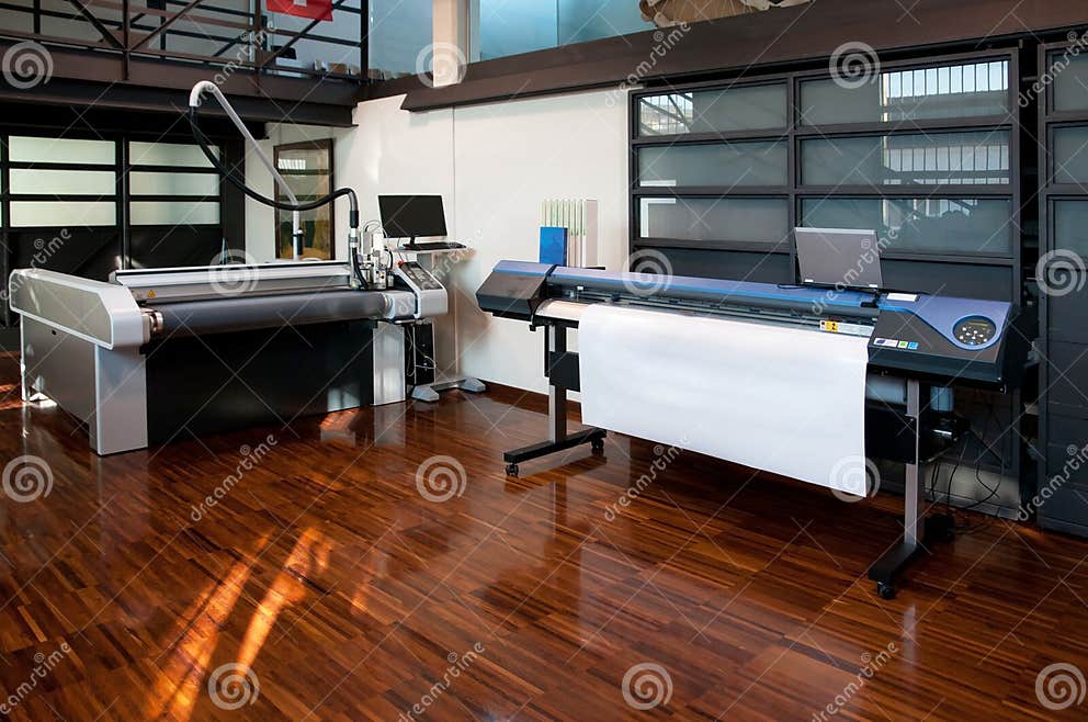 Digital Printing - Wide Format Printer Stock Photo - Image of foamboard ...
