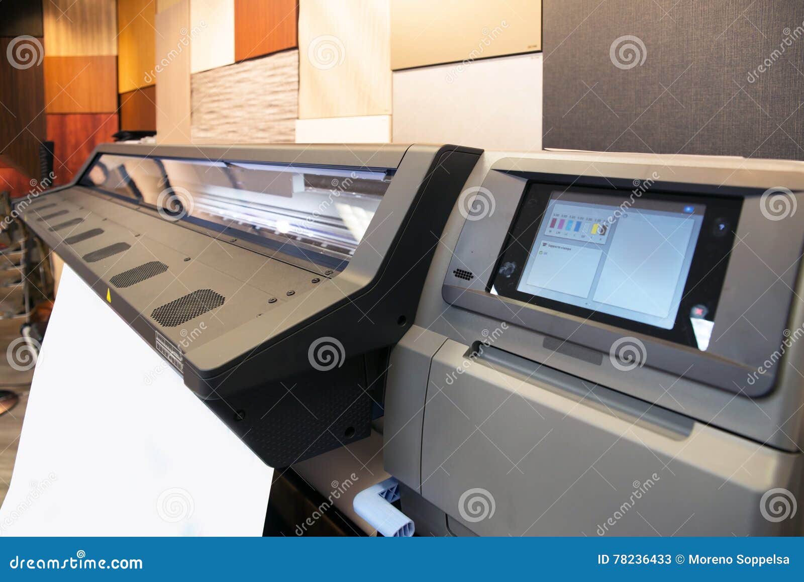 Digital Printing - Wide Format Printer Stock Image - Image of banner ...