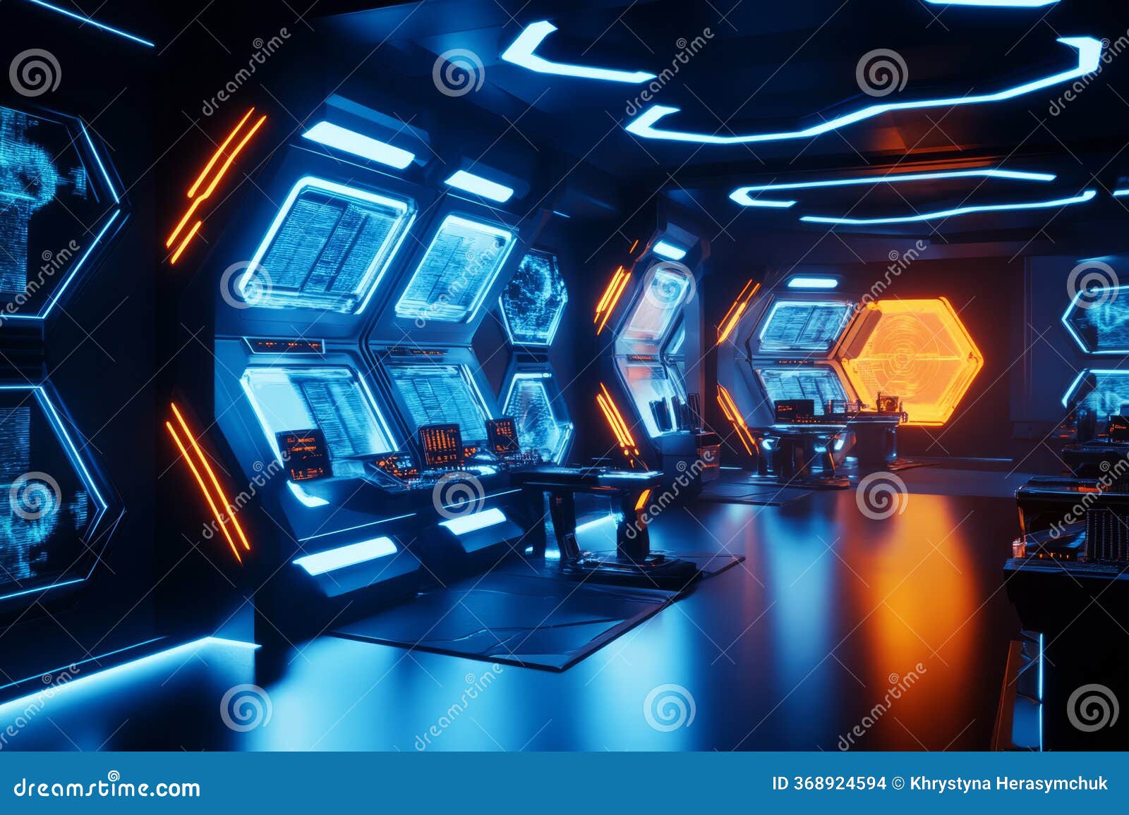 A Digital Prison Where Inmates Are Contained Within Individual Glowing ...