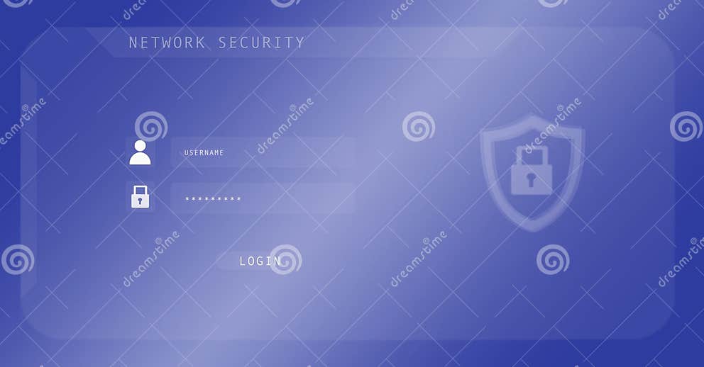 Digital Privacy Illustrated with a Login Screen Stock Image - Image of ...