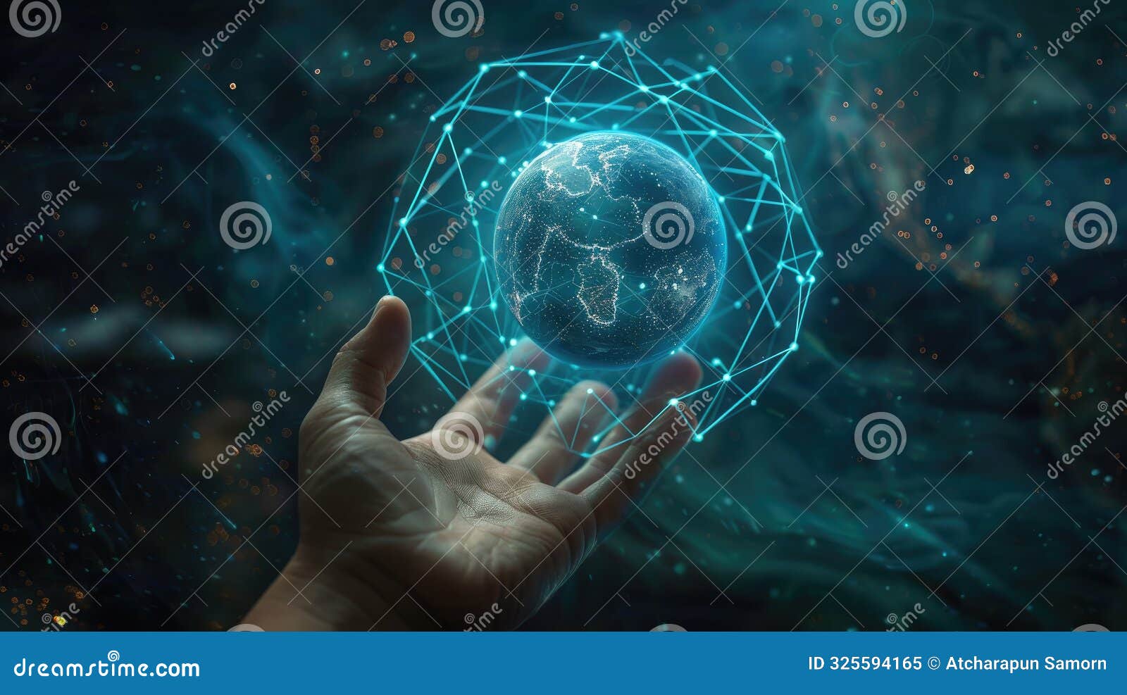 Digital Privacy Protection, Hand Reaching Out To Secure Data Globe with ...